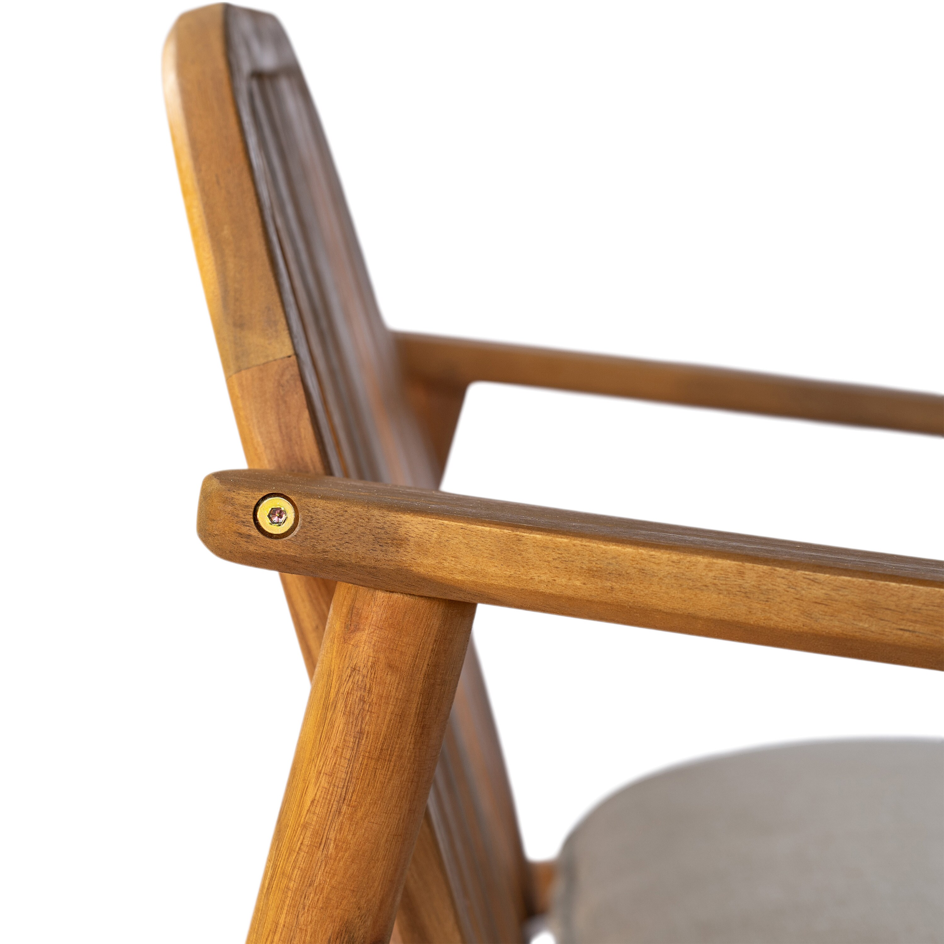 Moda Furnishings Gally Set of 2 Teak Wood Frame Stationary Conversation ...