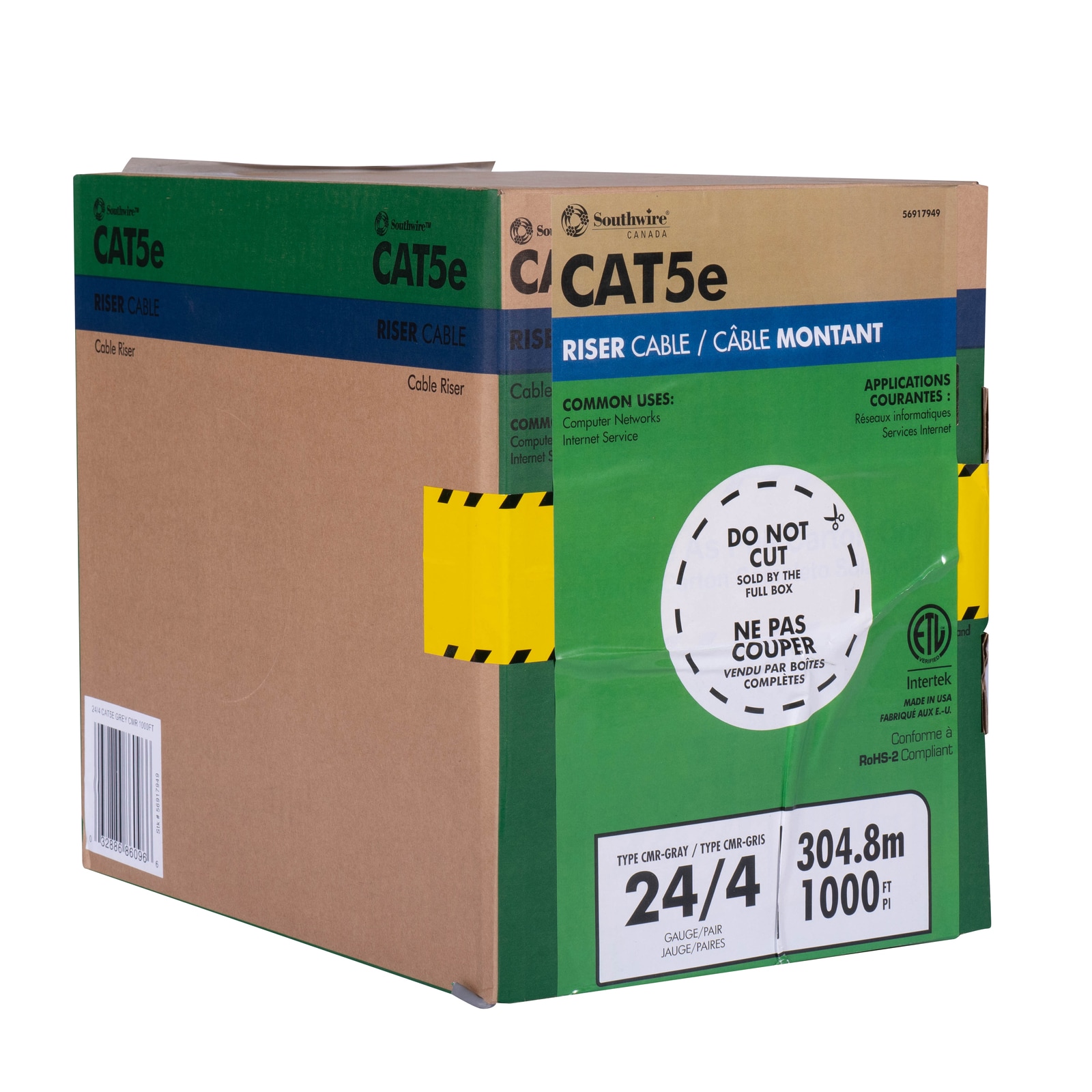 Southwire 24/4 PAIR CAT 5E PULL BOX 1000-FT 56917949 at Lowes.com