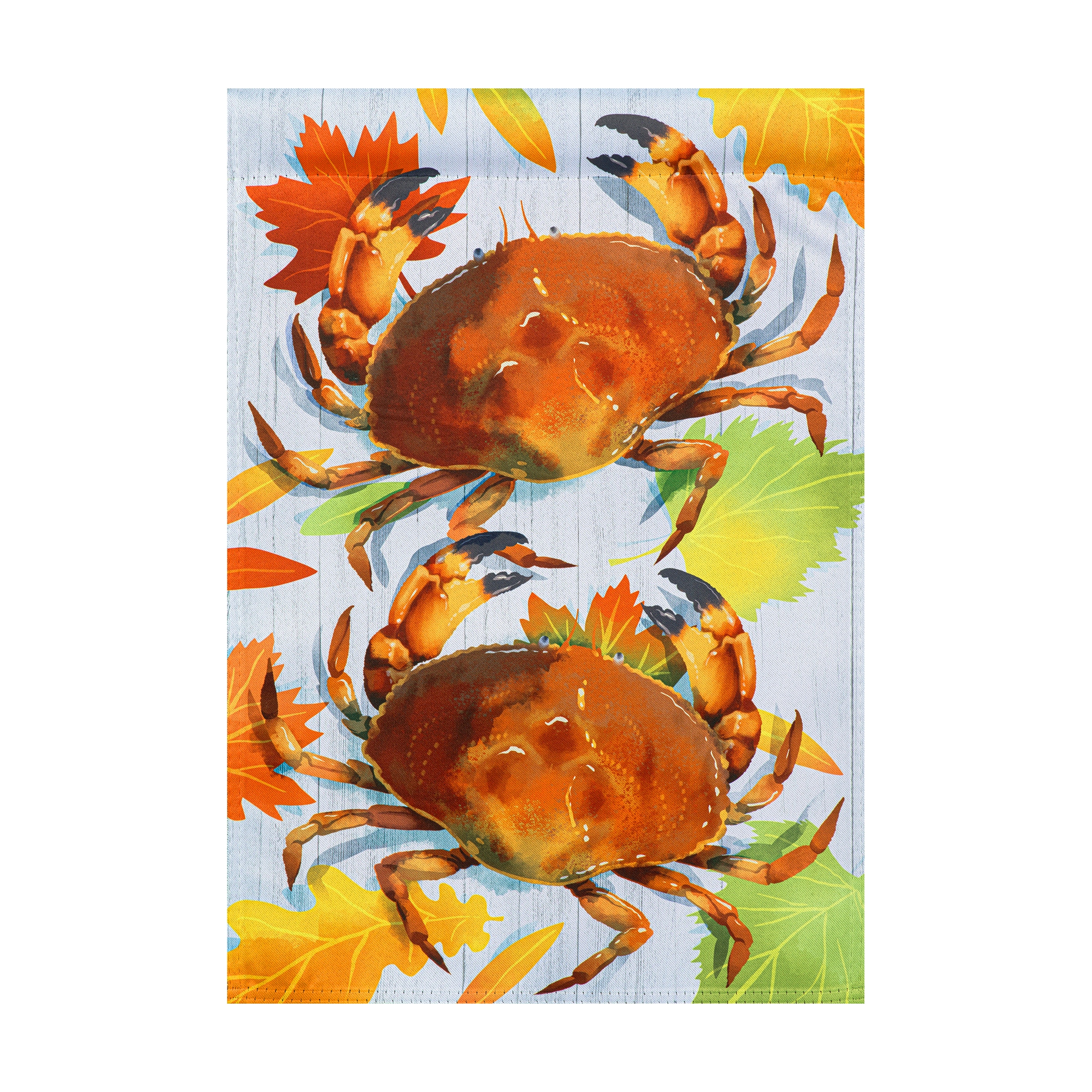 Style Selections 1.25-ft W x 3.33-ft H Fall Embroidered Garden flag in ...