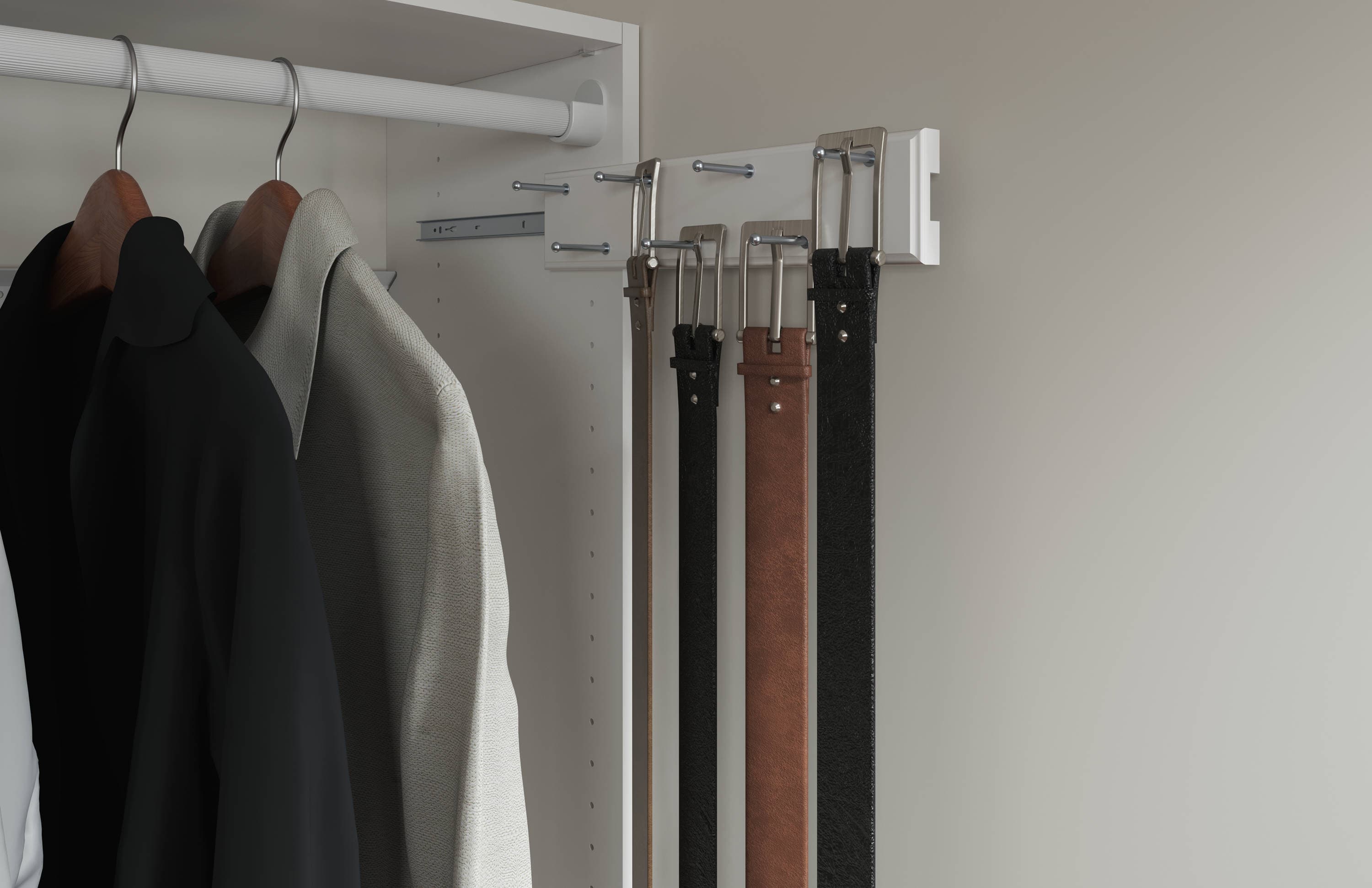 Easy Track Ra1202 Sliding Belt Rack White