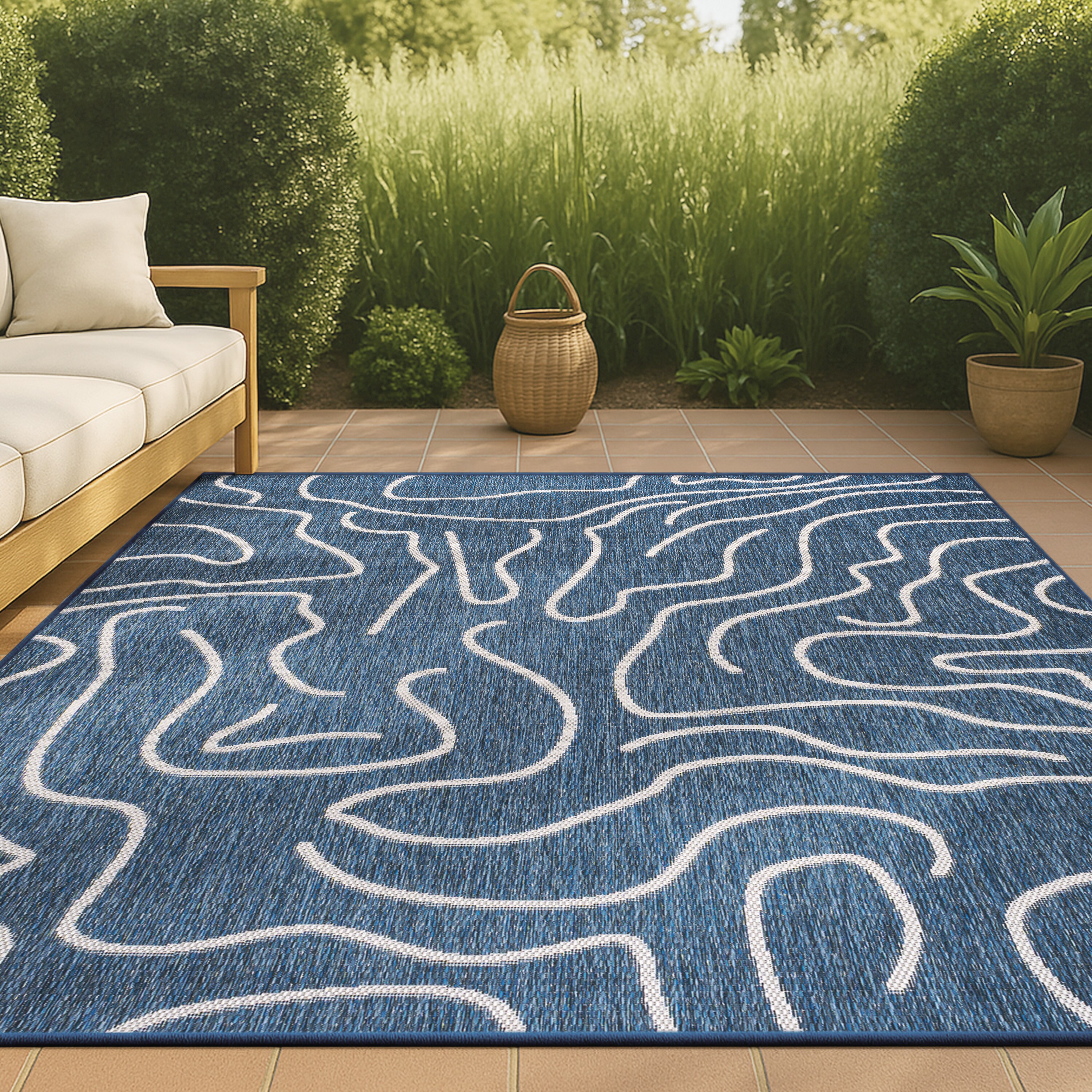 JONATHAN Y TUSCAN SUN Nolan Modern Coastal Organic Shapes 3 x 5 (ft ...