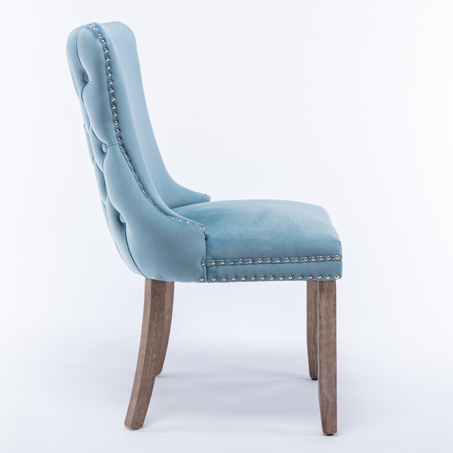 Streamdale Furniture Streamdale Set of 2 Light Blue Wingback Dining ...