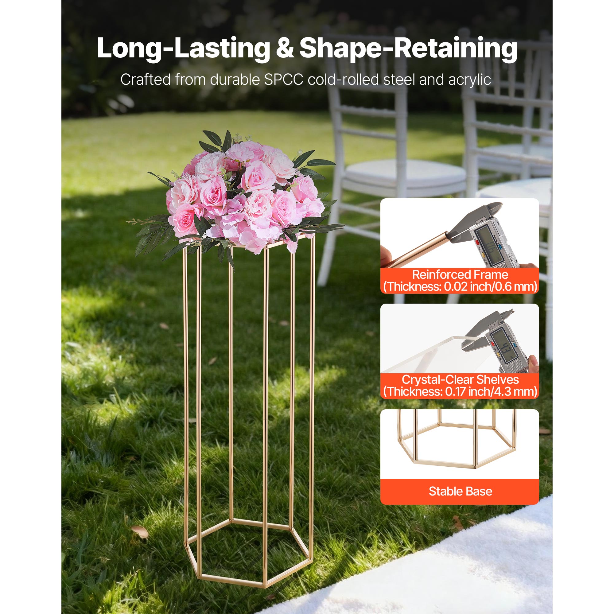 VEVOR Wedding Flower Stand 10PCS 31.5-inch Column Flower Stand Floral ...