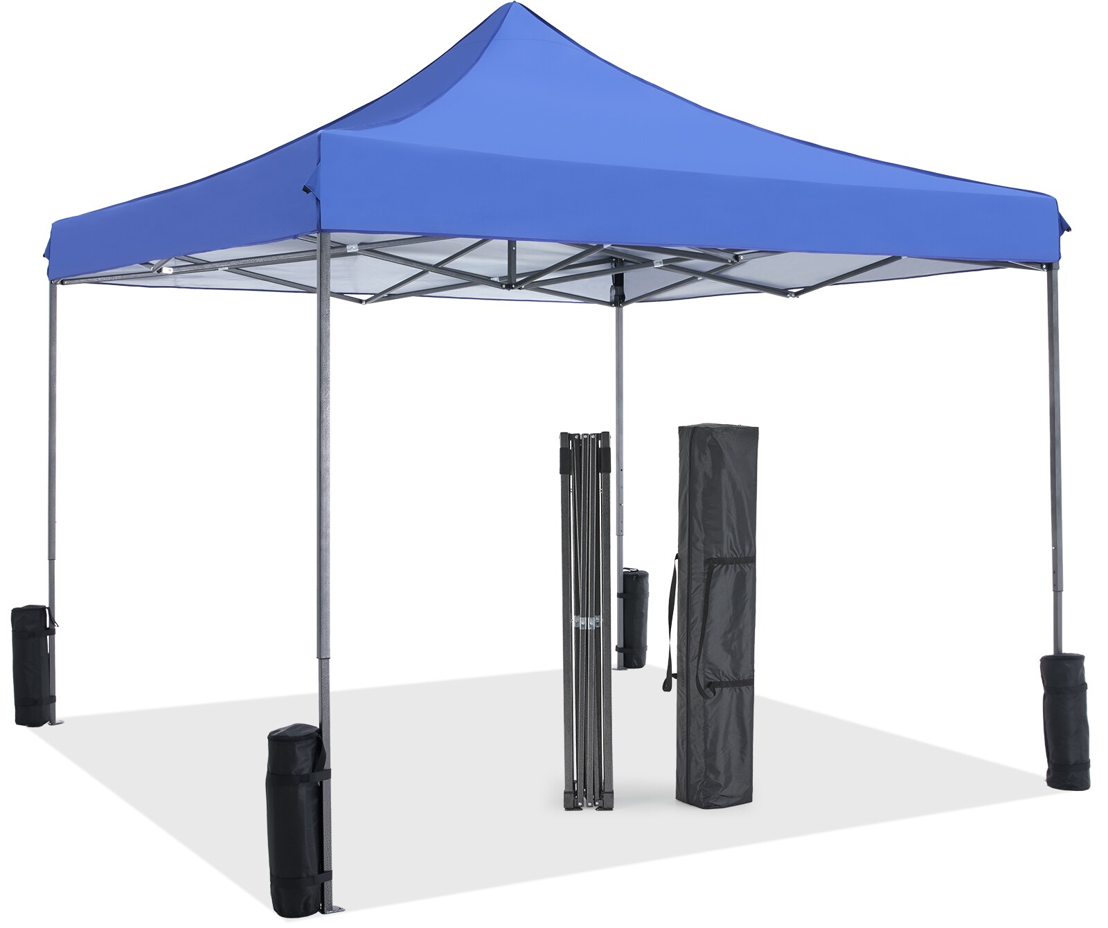 Siavonce 10-ft x 10-ft Square Blue Pop-up canopy in the Canopies ...