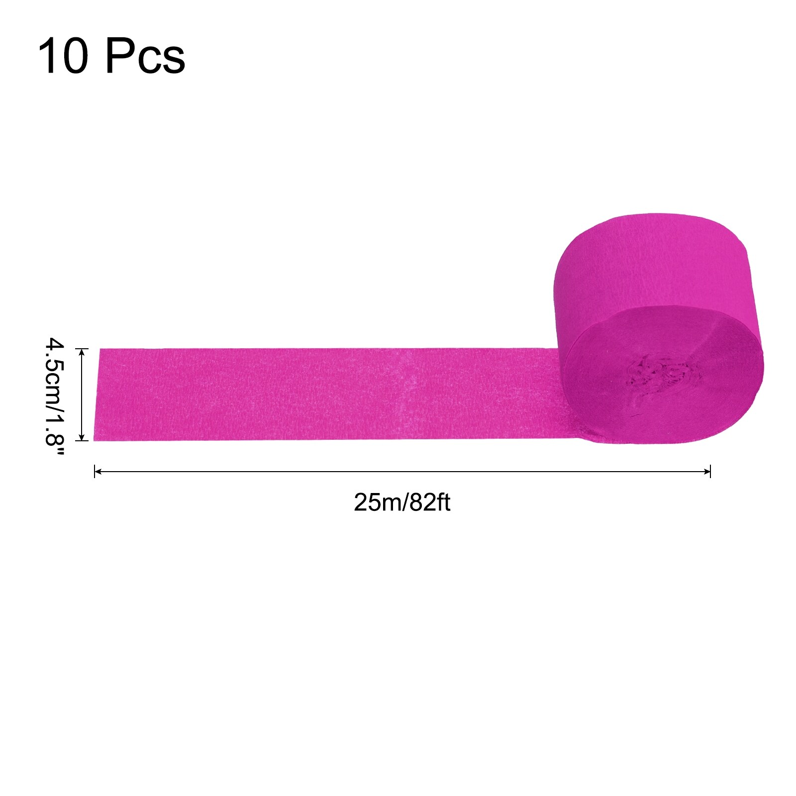 Unique Bargains Crepe Paper Streamers 10 Rolls 820Ft Crepe Paper Rose ...