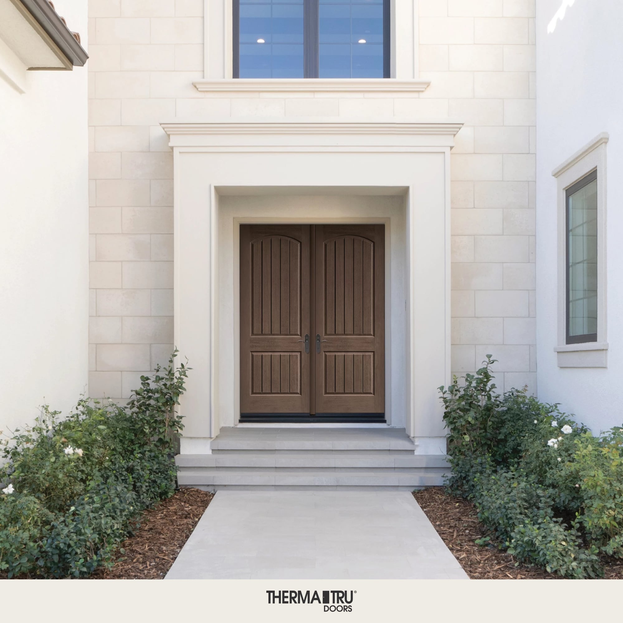 Therma-Tru 36-in x 96-in x 4-9/16-in Fiberglass No glass Left-hand ...