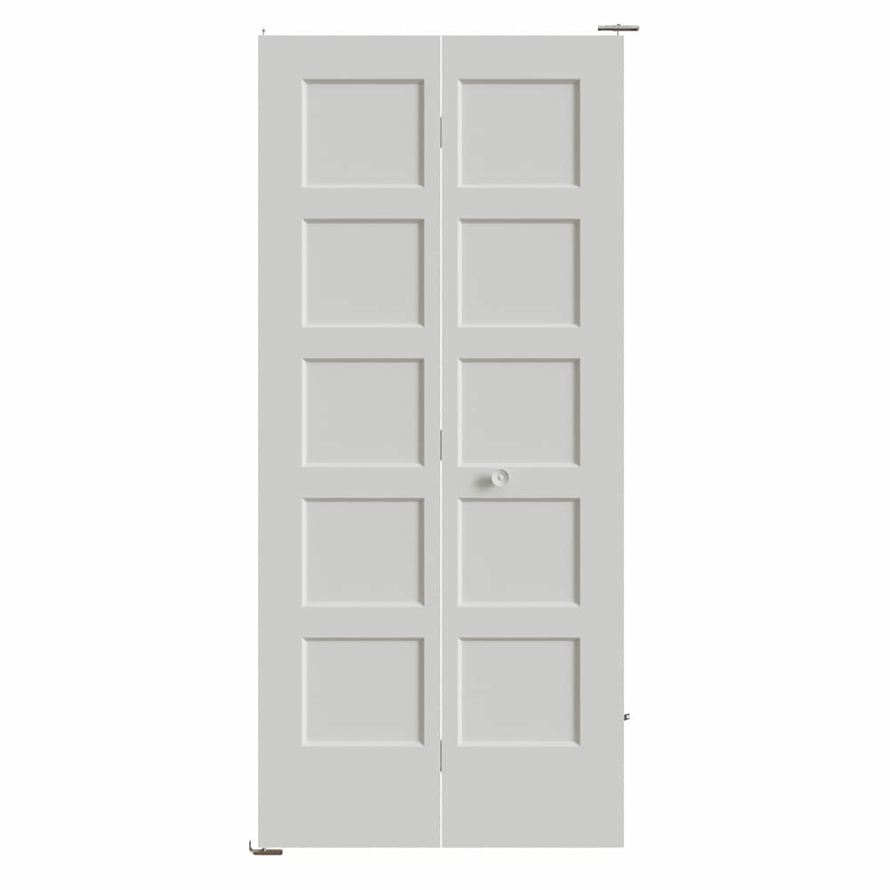 Masonite 5 Panel Bayshore 36-in x 80-in Primed 5-panel Smooth Hollow ...
