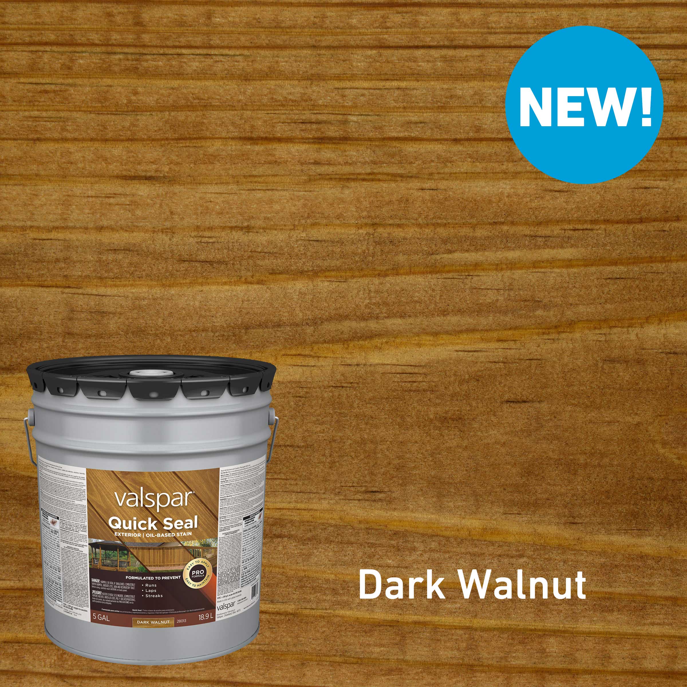 Valspar Quick Seal Pre-Tinted Dark Walnut Semi-transparent Exterior ...