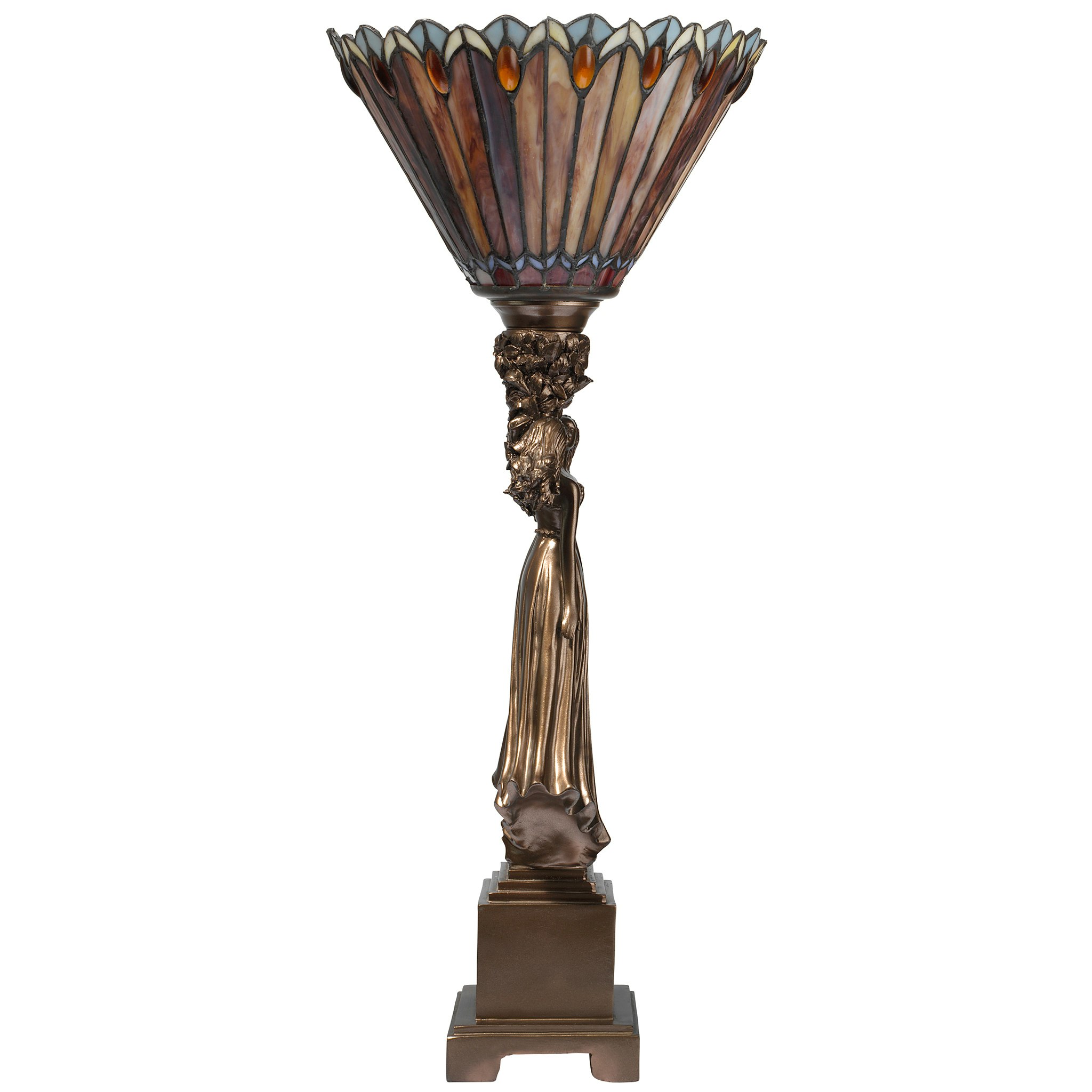 Design Toscano 26.5-in Bronze LED On/Off Switch Table Lamp with Glass ...