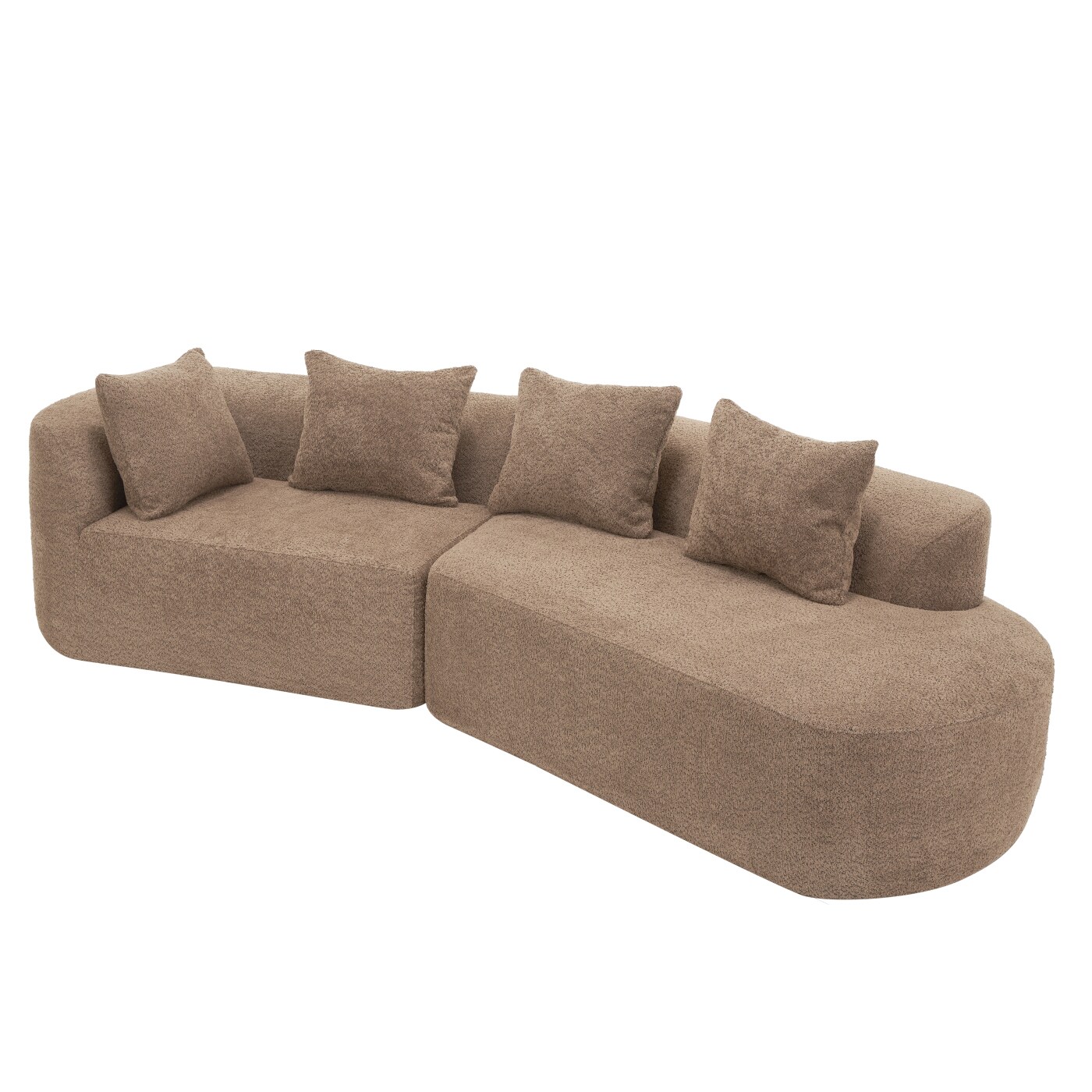 Streamdale Furniture Streamdale 116'' Modern Curved Sectional Sofa with ...
