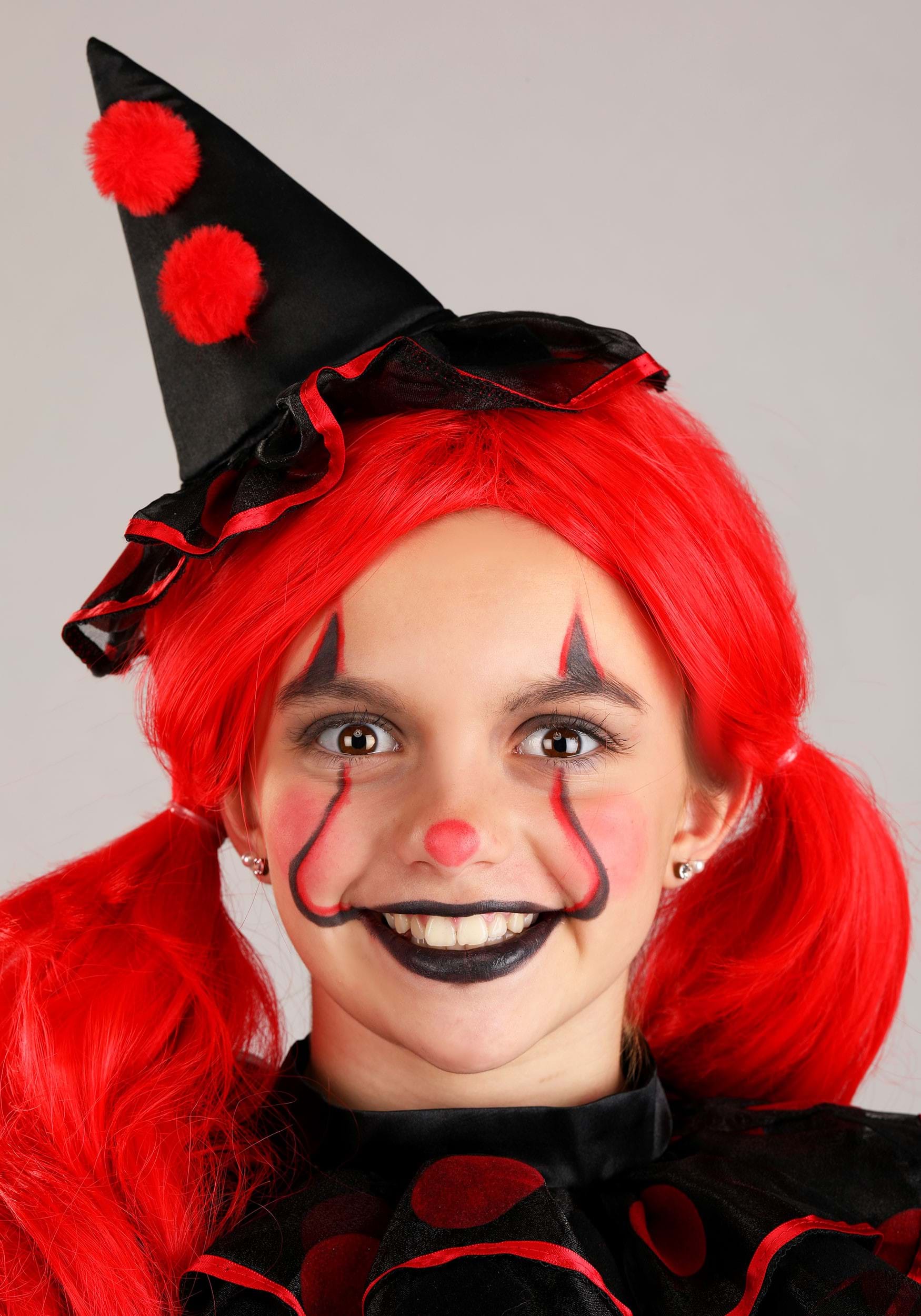HalloweenCostumes.com FUN Costumes Wonderland Red Clown Girl's Costume ...