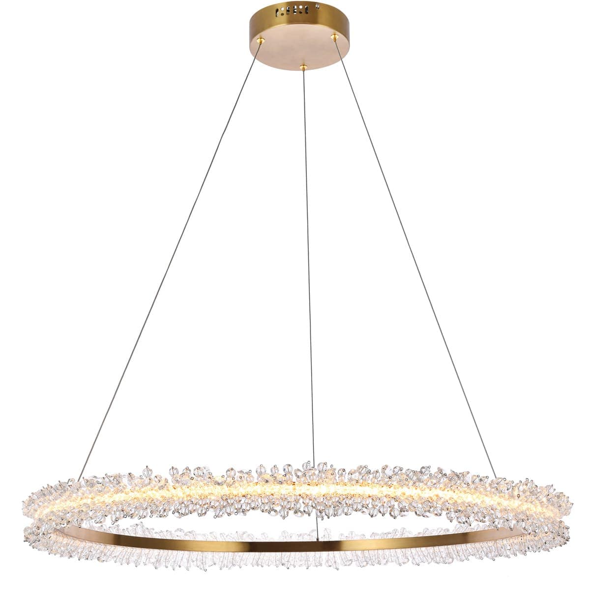 Elegant Lighting 3506D34G Laurel 339 inch Gold Pendant Ceiling Light in ...