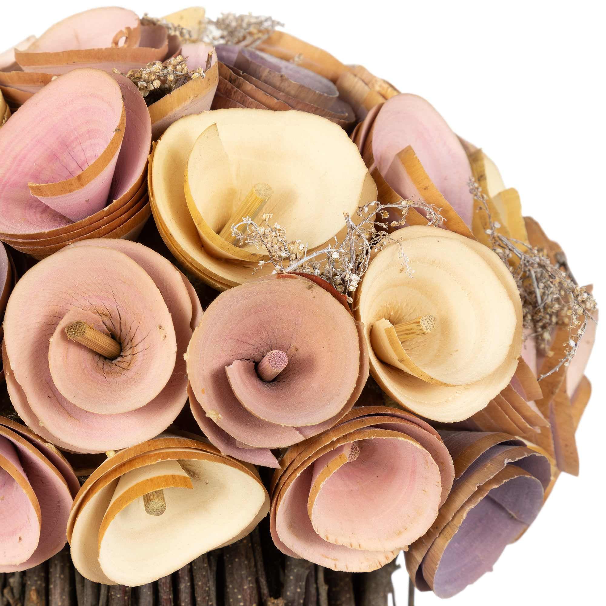Northlight Wood Shaved Artificial Floral Spring Bouquet - 8.25 inch ...