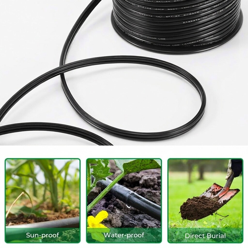 Vrbgify 16 Gauge 2 Conductor Low Voltage Wire 100 Foot Roll Outdoor ...