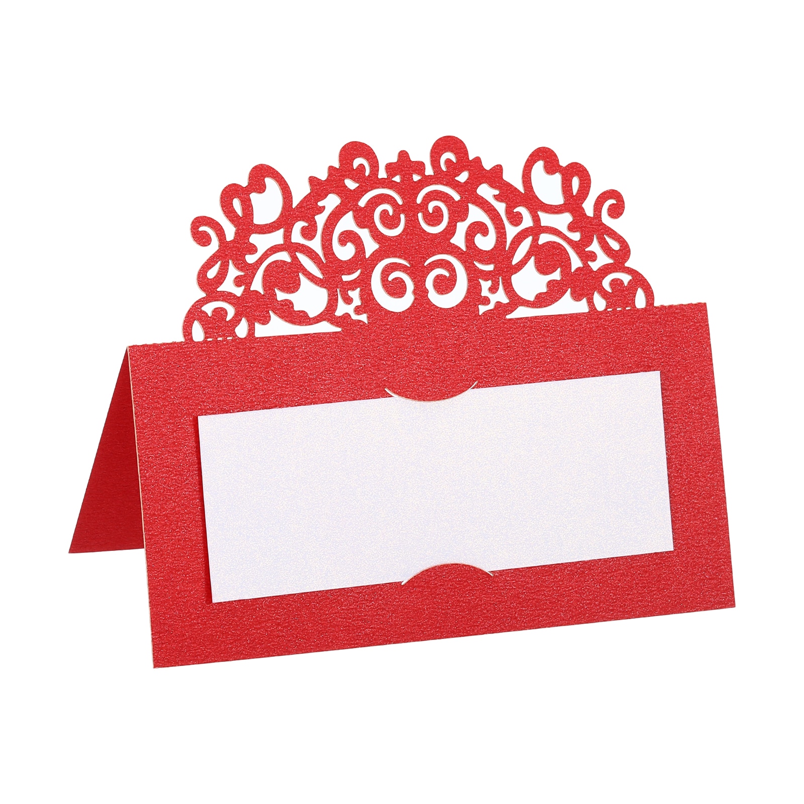 PATIKIL Table Name Place Cards 50pcs 3.9 x 3.9Inch Favor Decor Hollow ...