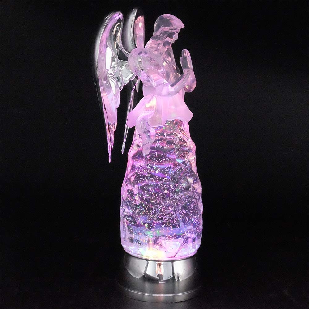 AOIZGMY Color Changing Angel Lighted Snow Globe Water Lamp with LED ...