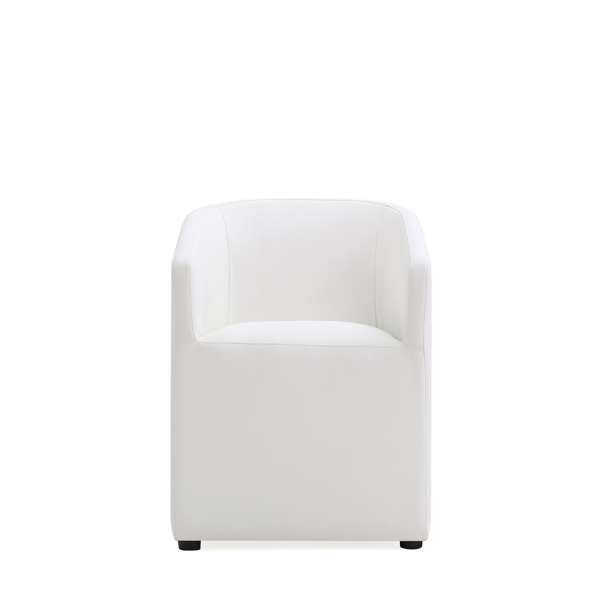 Manhattan Comfort Set of 2 Contemporary/Modern Faux Leather Upholstered ...
