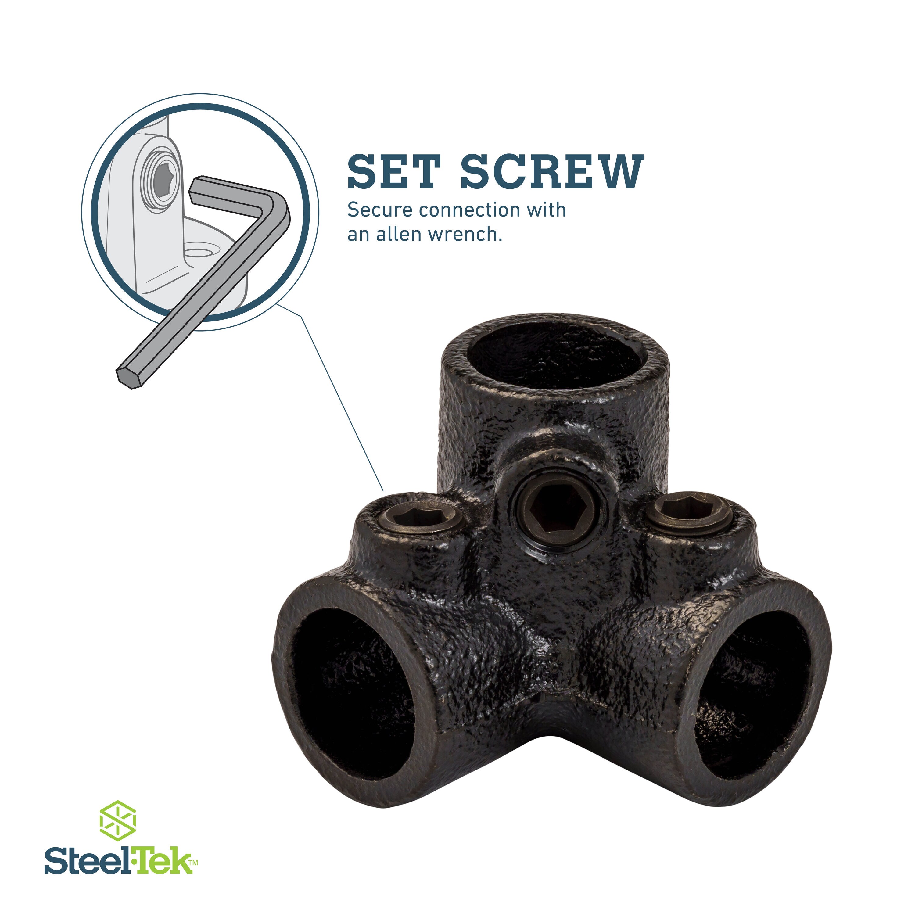 SteelTek 3/8-in 90-Degree Structural Black Side Outlet Elbow in the ...