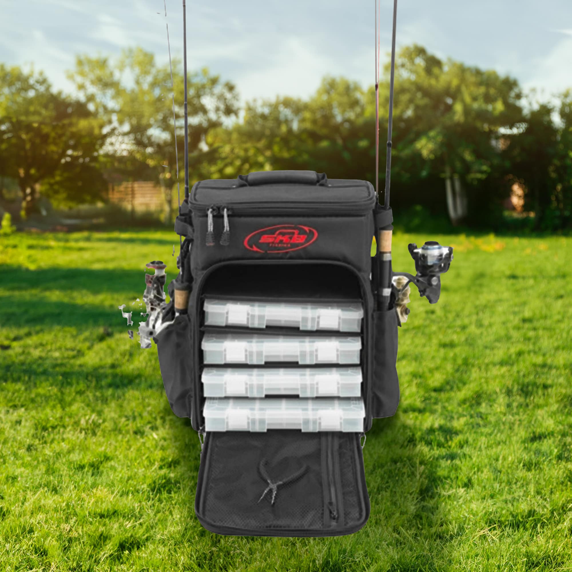 SKB Tak-Pak Backpack with Wheels Removable Straps and Retractable Pull ...