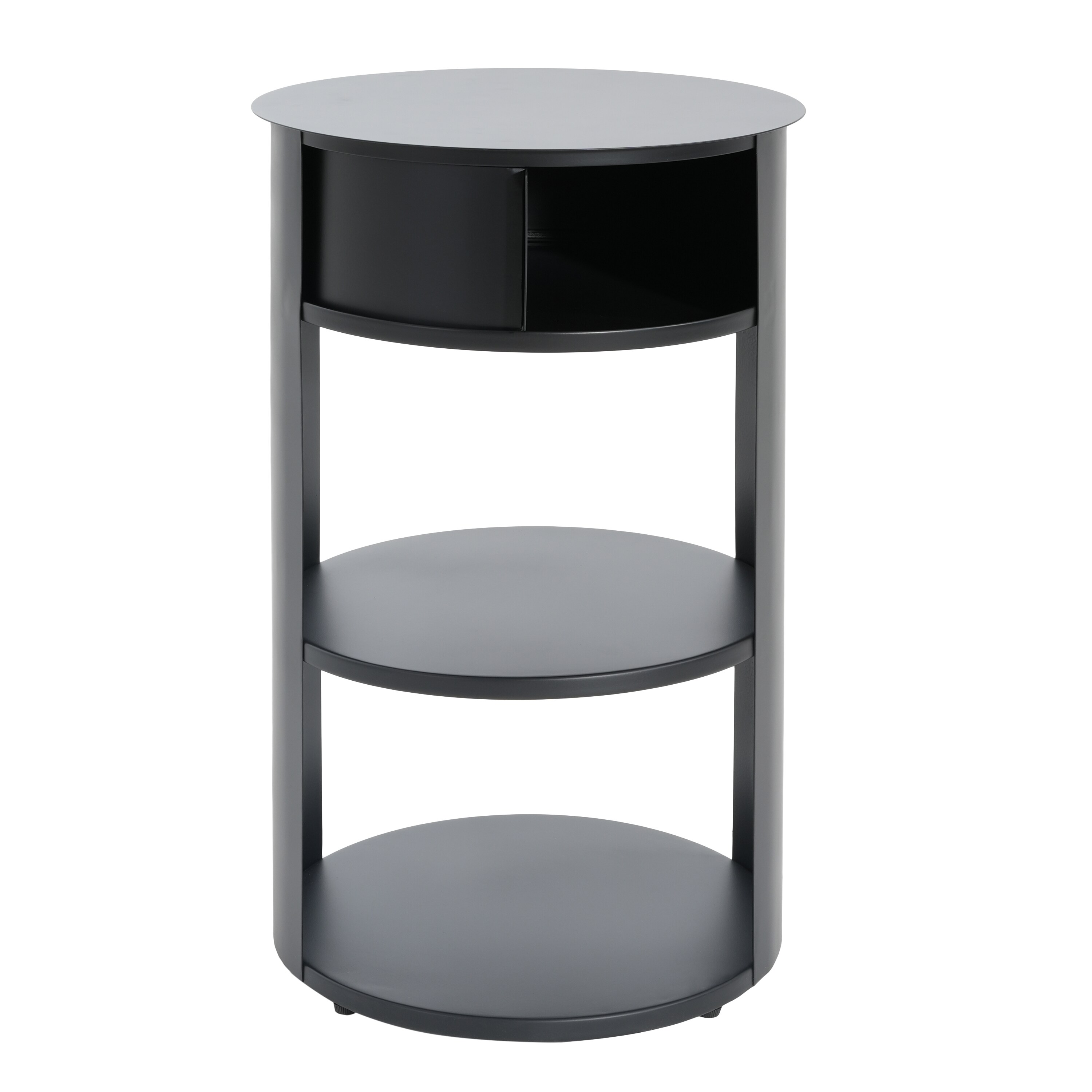 ModernLuxe Assembly Required Indoor 3 Tier Metal Round Side Table with ...