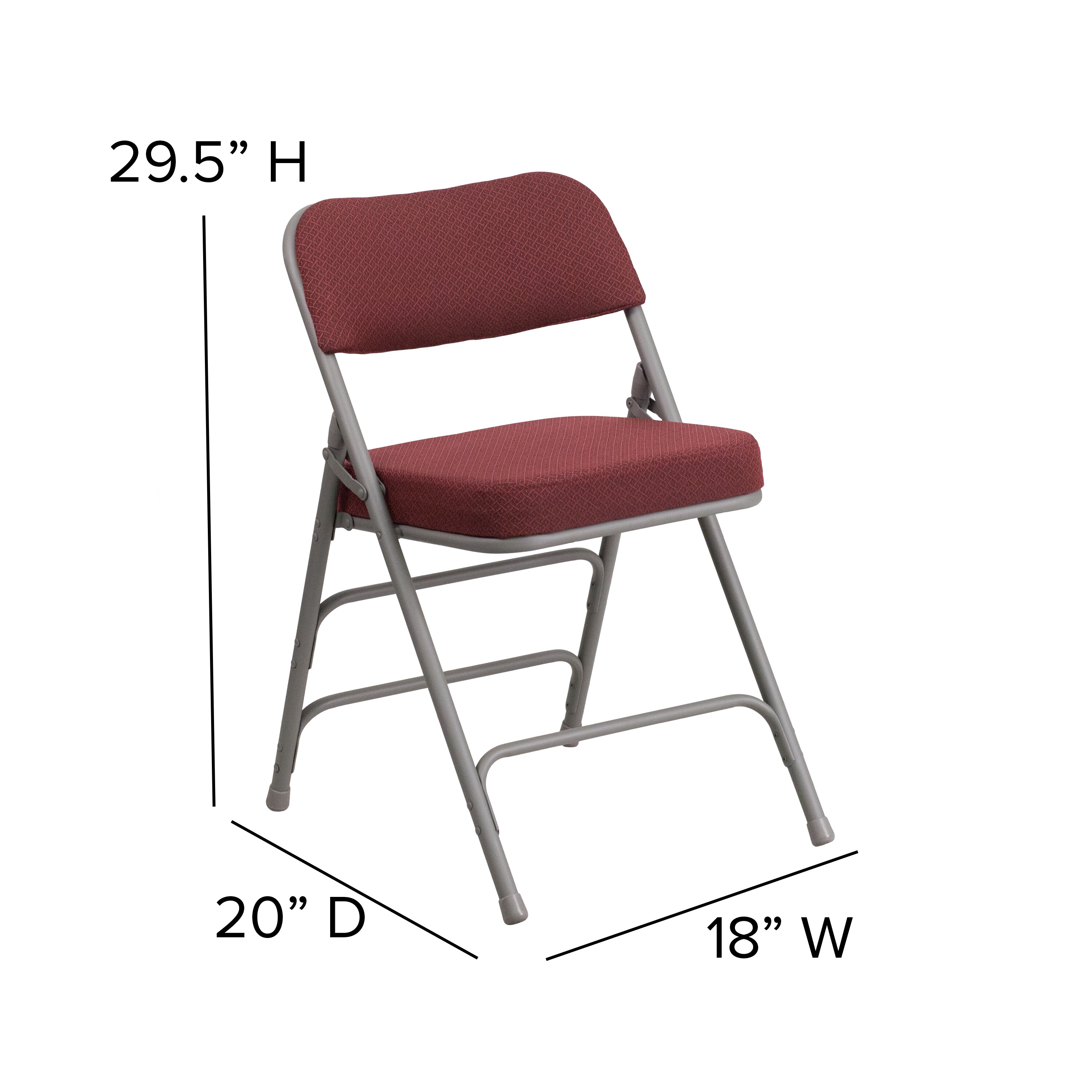 Flash Furniture 2 Pack HERCULES Series Premium Curved Triple Braced and ...