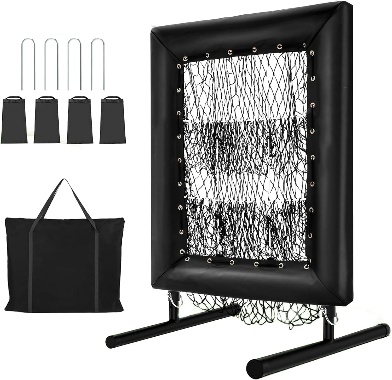GAOMON Baseball Pitching Net Set - Height Adjustable Training Net with ...