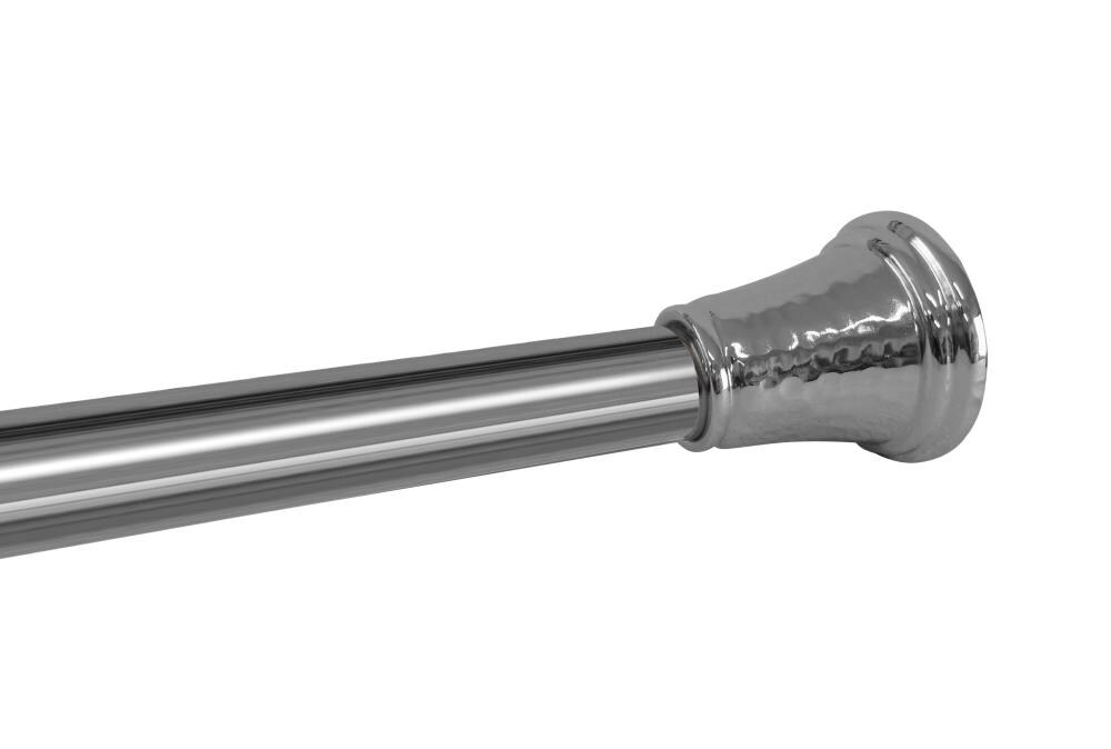 Elegant Home Fashions Hammered 44-in to 72-in Chrome Tension Single ...