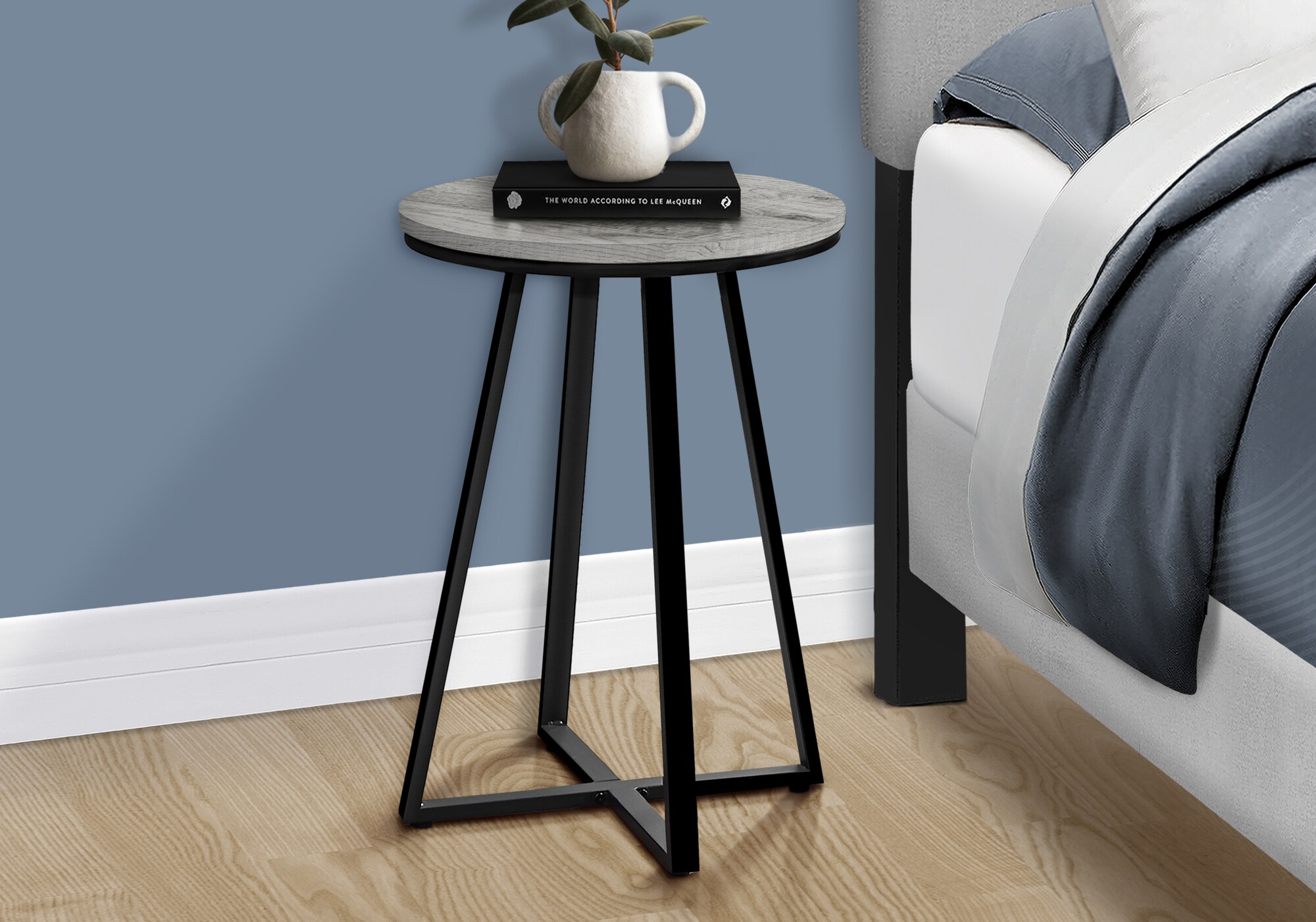 LUXEYARD Accent Table Side Round End Nightstand Lamp Living Room ...