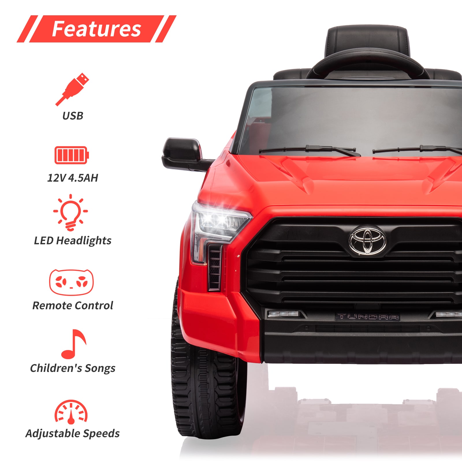 Der Rose Licensed Toyota Tundra 12V Kids Electric Car With Remote ...