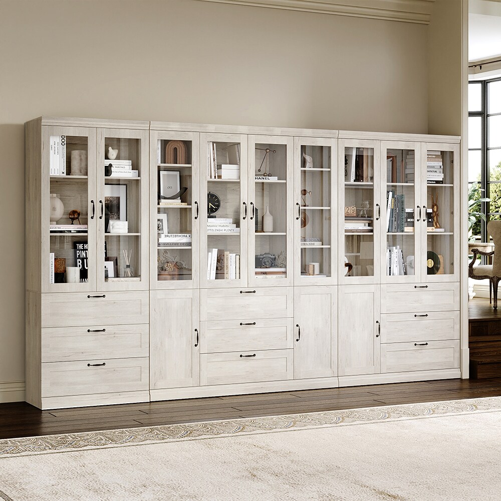 FUFU&GAGA Wood Grain China CabinetWood Grain China Cabinet Contemporary ...