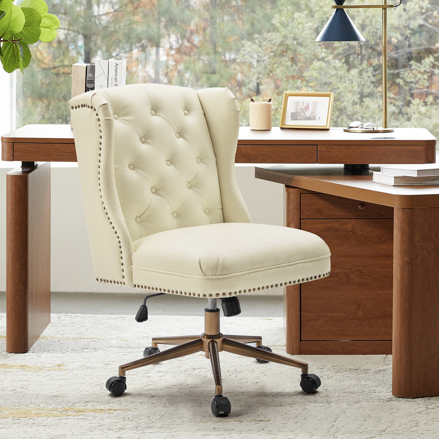 14 Karat Home Hazel IVORY Traditional Adjustable Height Swivel ...