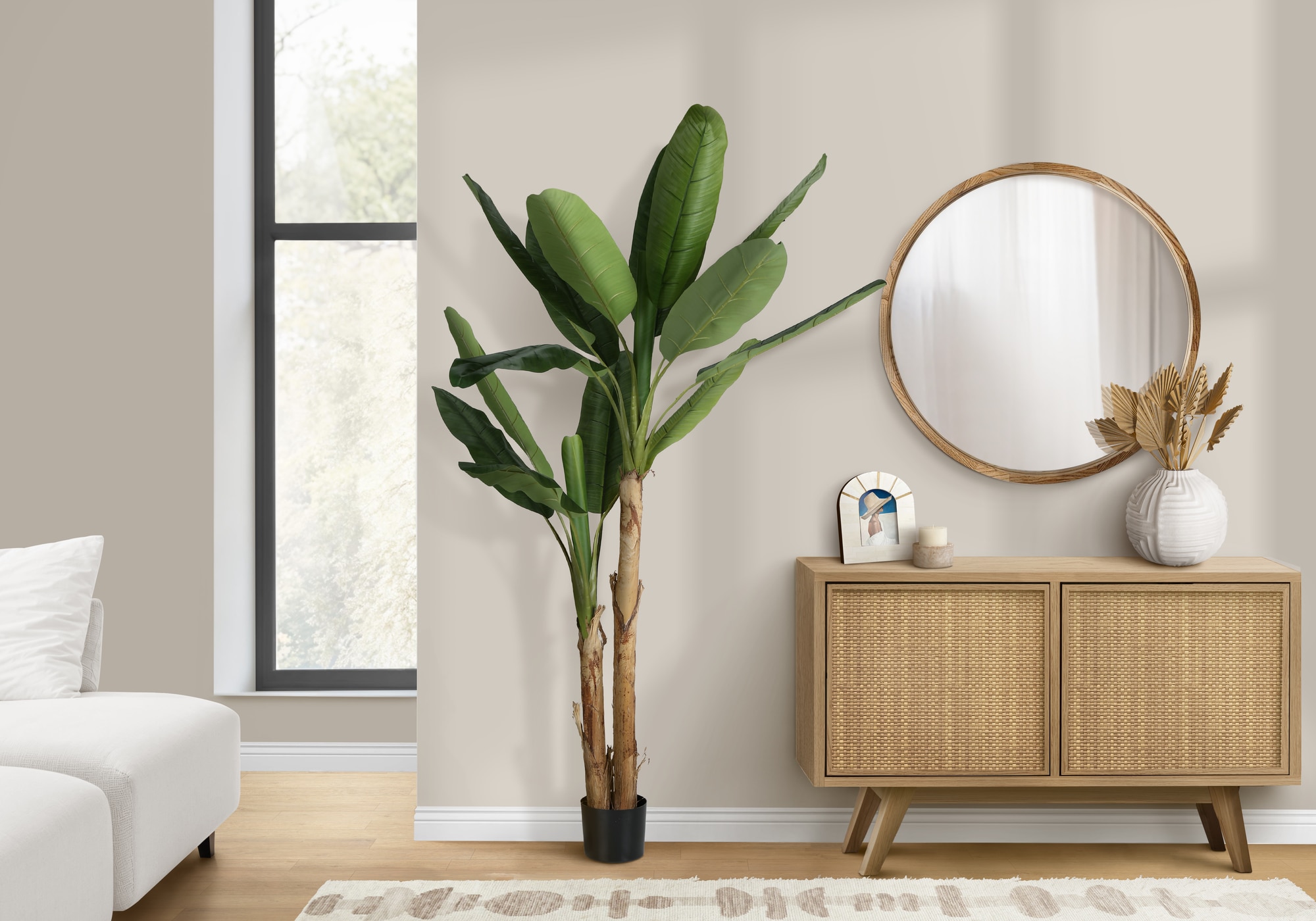 LOVMOR Artificial Plant 83Inch Tall Banana Tree Indoor Decorative Faux ...
