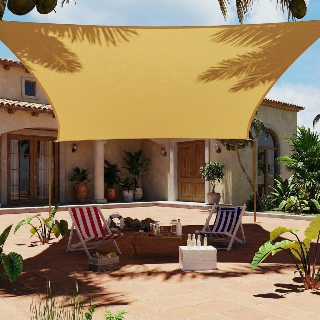 Encore Beets Sun Shade Sail 8x10 Ft Rectangle Uv Block Outdoor Shade ...