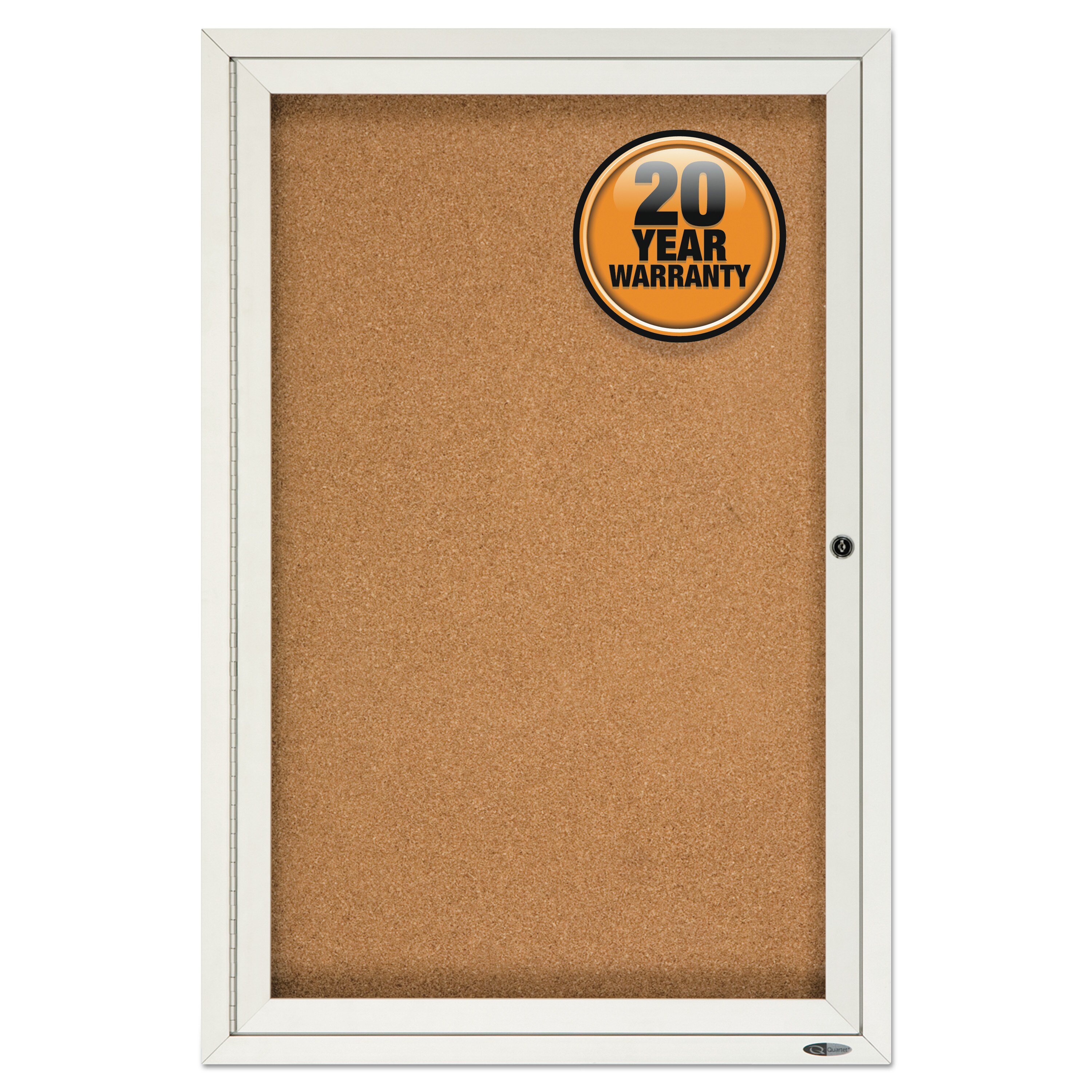 Quartet Enclosed Indoor Cork Bulletin Board with One Hinged Door 24 x ...