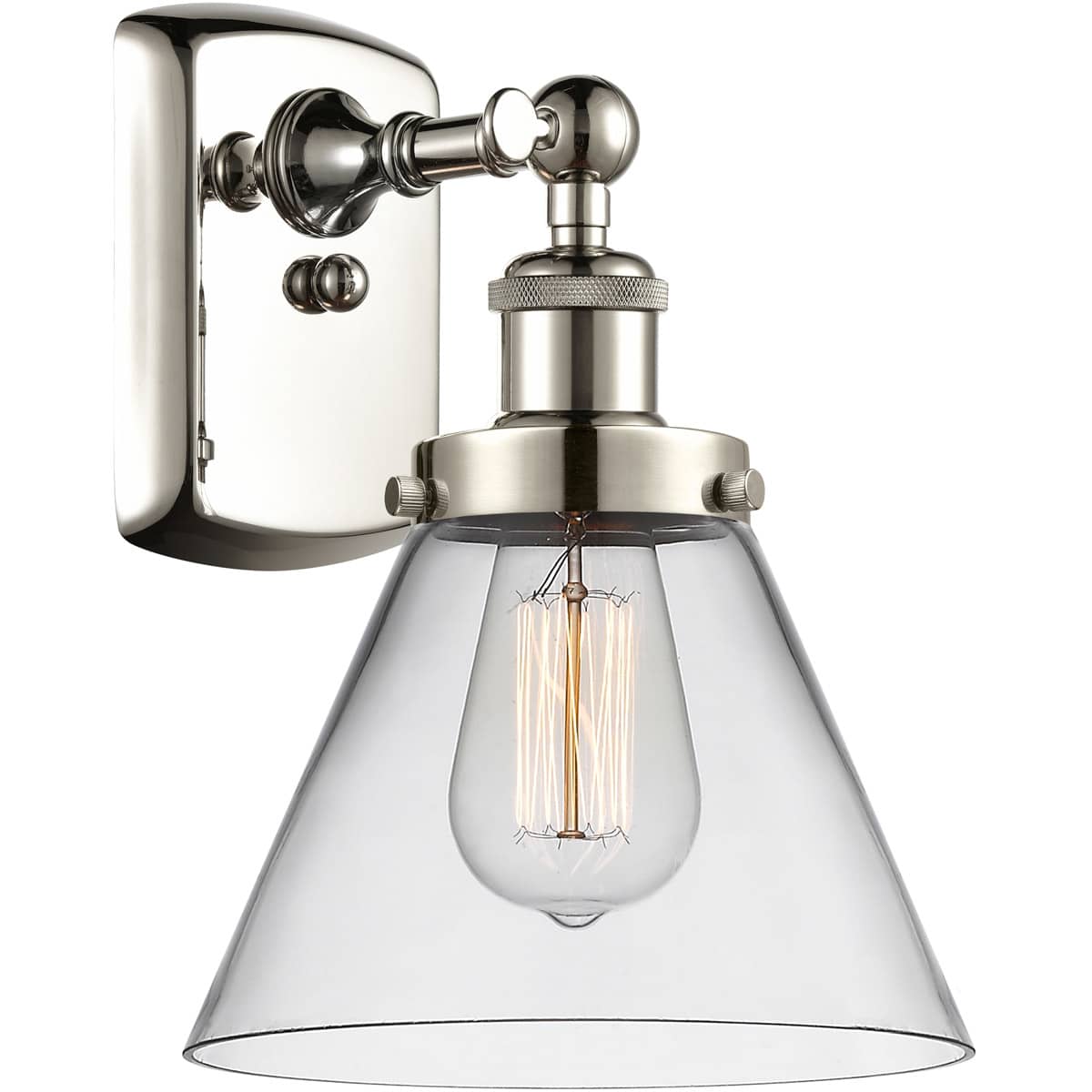 Innovations Lighting 916-1W-PN-G42 Ballston Large Cone Wall Sconce ...