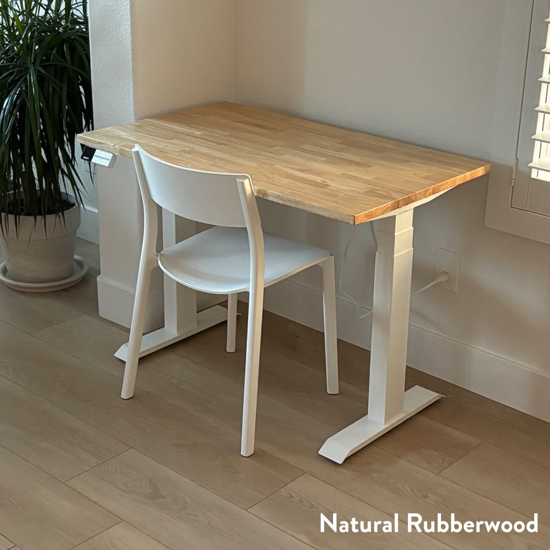 Desky Dual Mini Rubberwood Sit Stand Desk - Light Oak / 32 x 20 inches ...