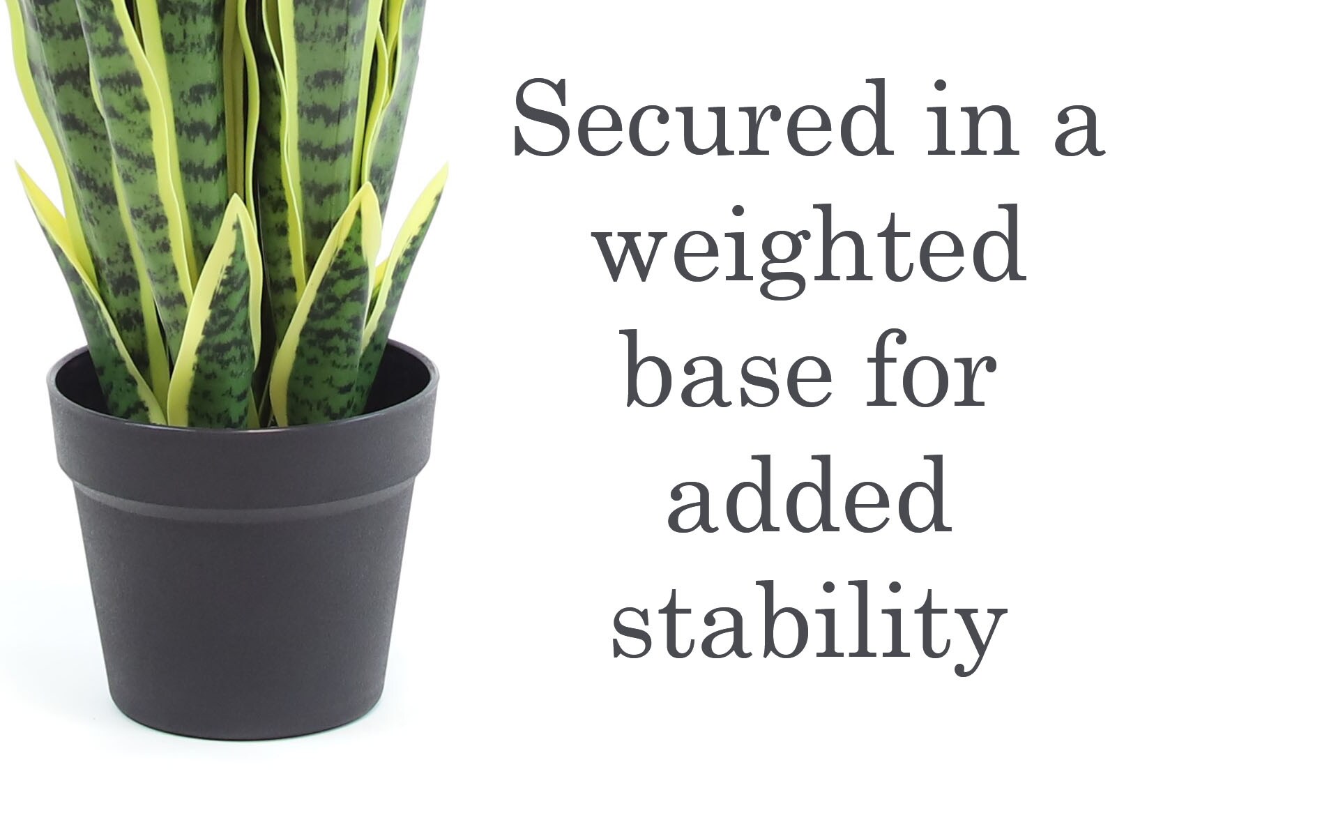 The Mod Greenhouse 36-in Green Indoor Snake Plant Artificial Tree ...