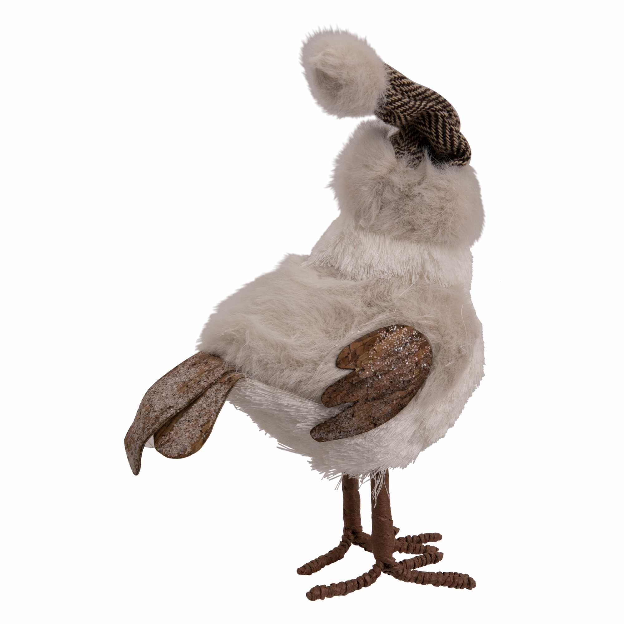 Northlight Standing Bird with Chevron Bow Tie and Faux Fur Winter Hat ...
