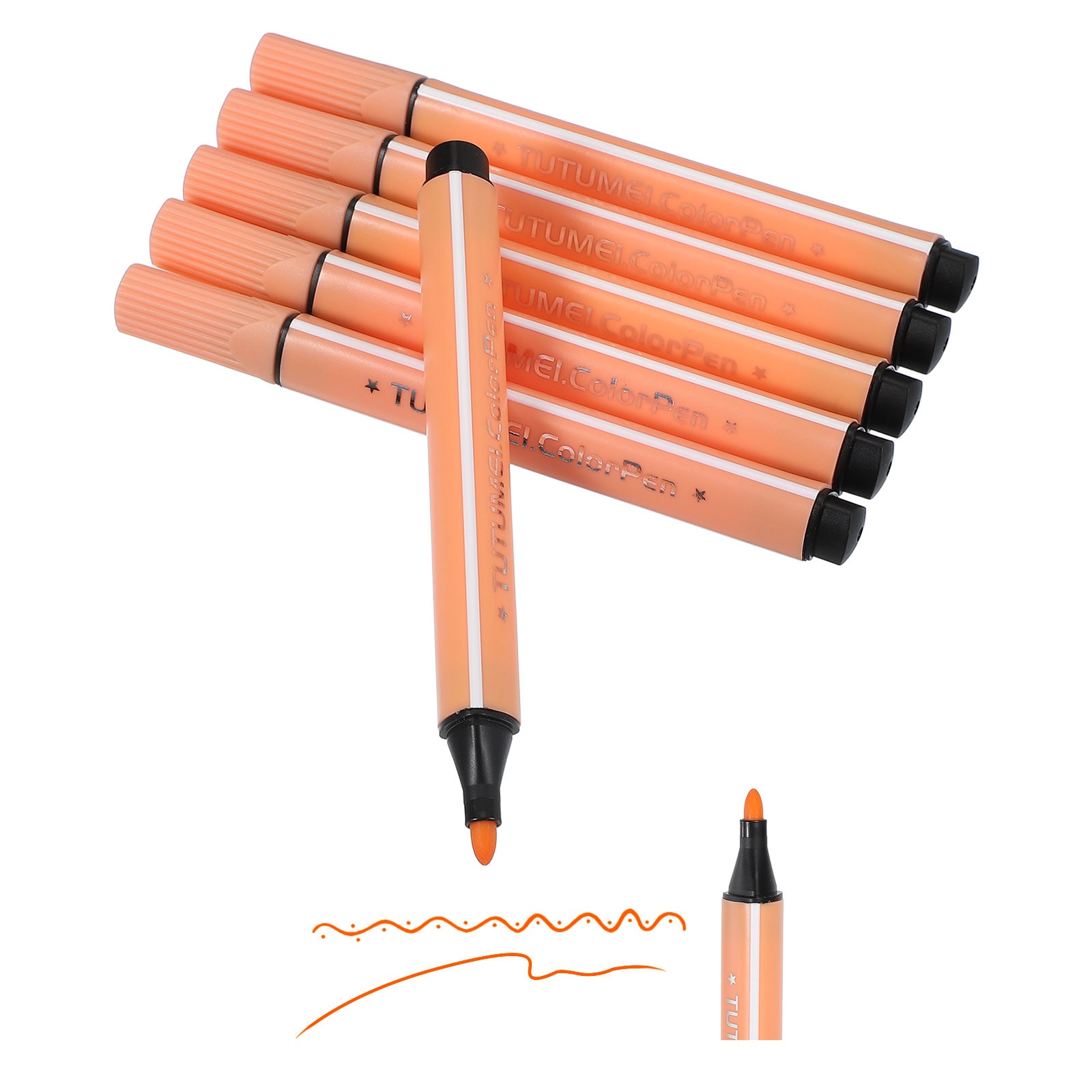 PATIKIL Colored Markers Skin 6pcs Washable Coloring Drawing Doodling ...