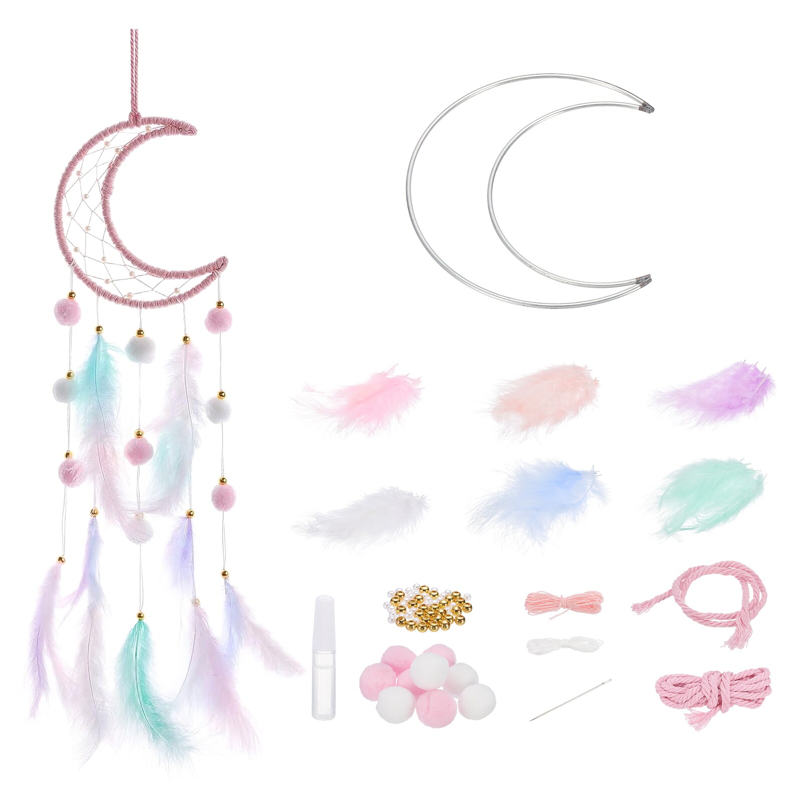 PATIKIL DIY Dream Catcher Moon Making Dream Catcher Supplies Handmade ...