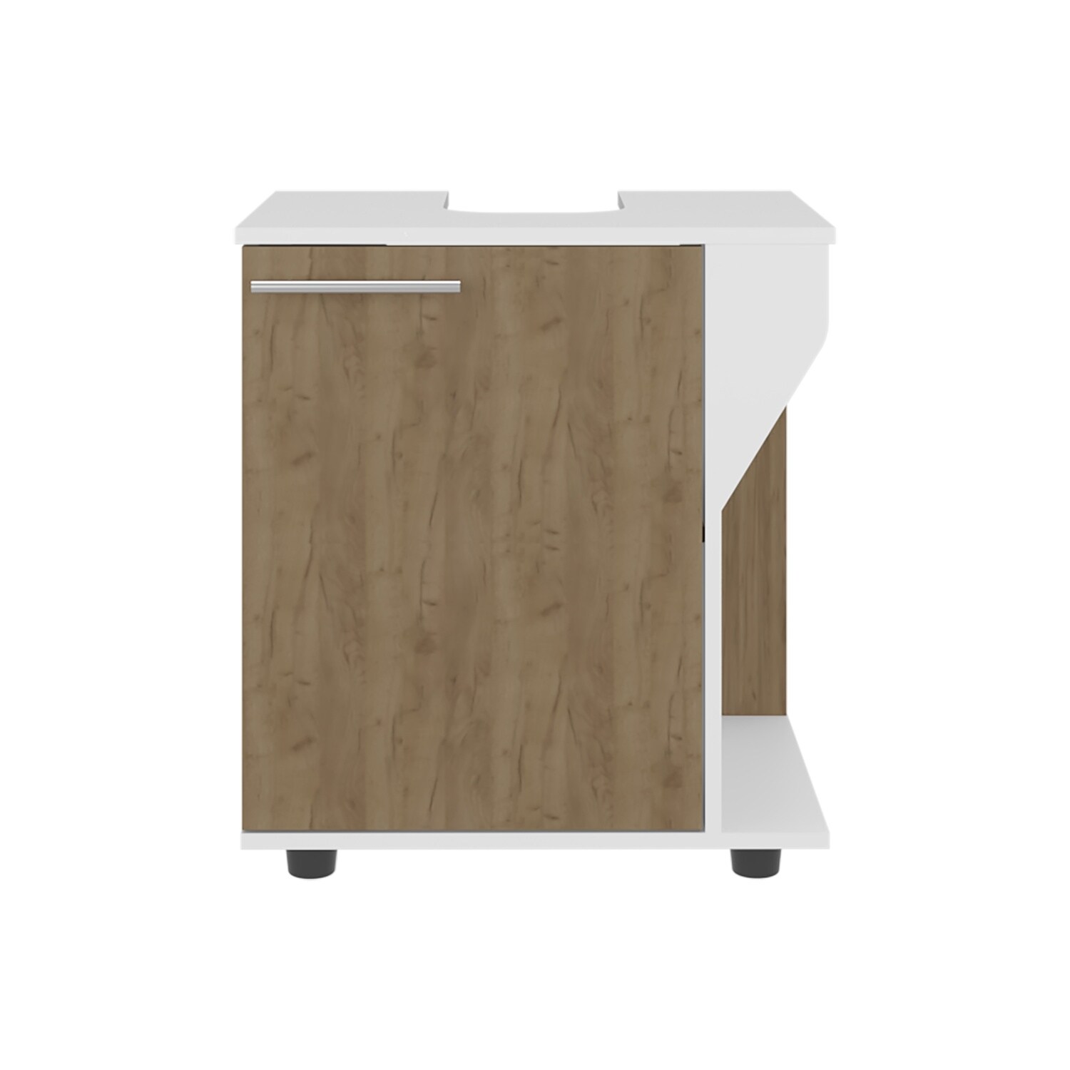 Watnature Oak Particle Board Under Sink Cabinet Freestanding Double ...