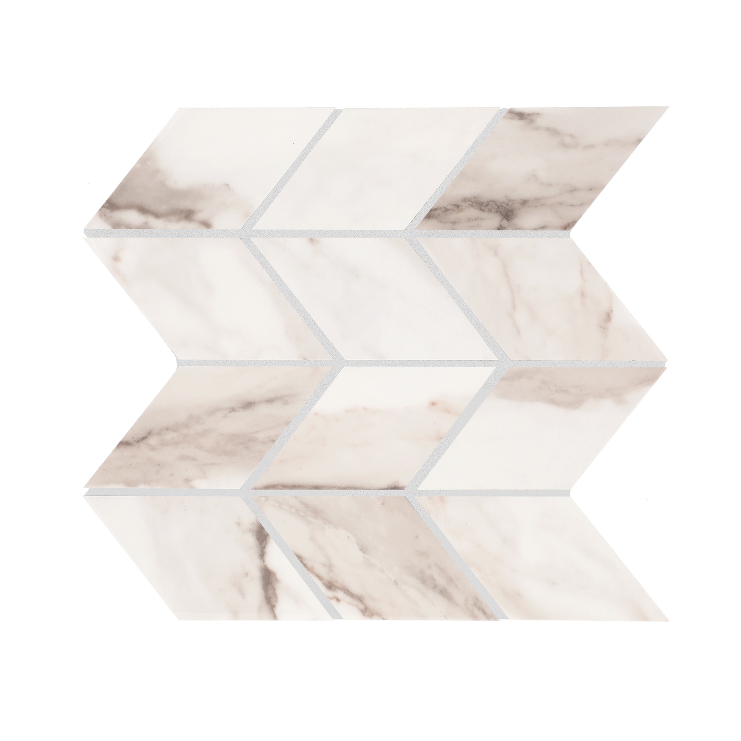 Daltile Famed Diamond 10-in x 12-in Polished Porcelain Chevron Mosaic ...