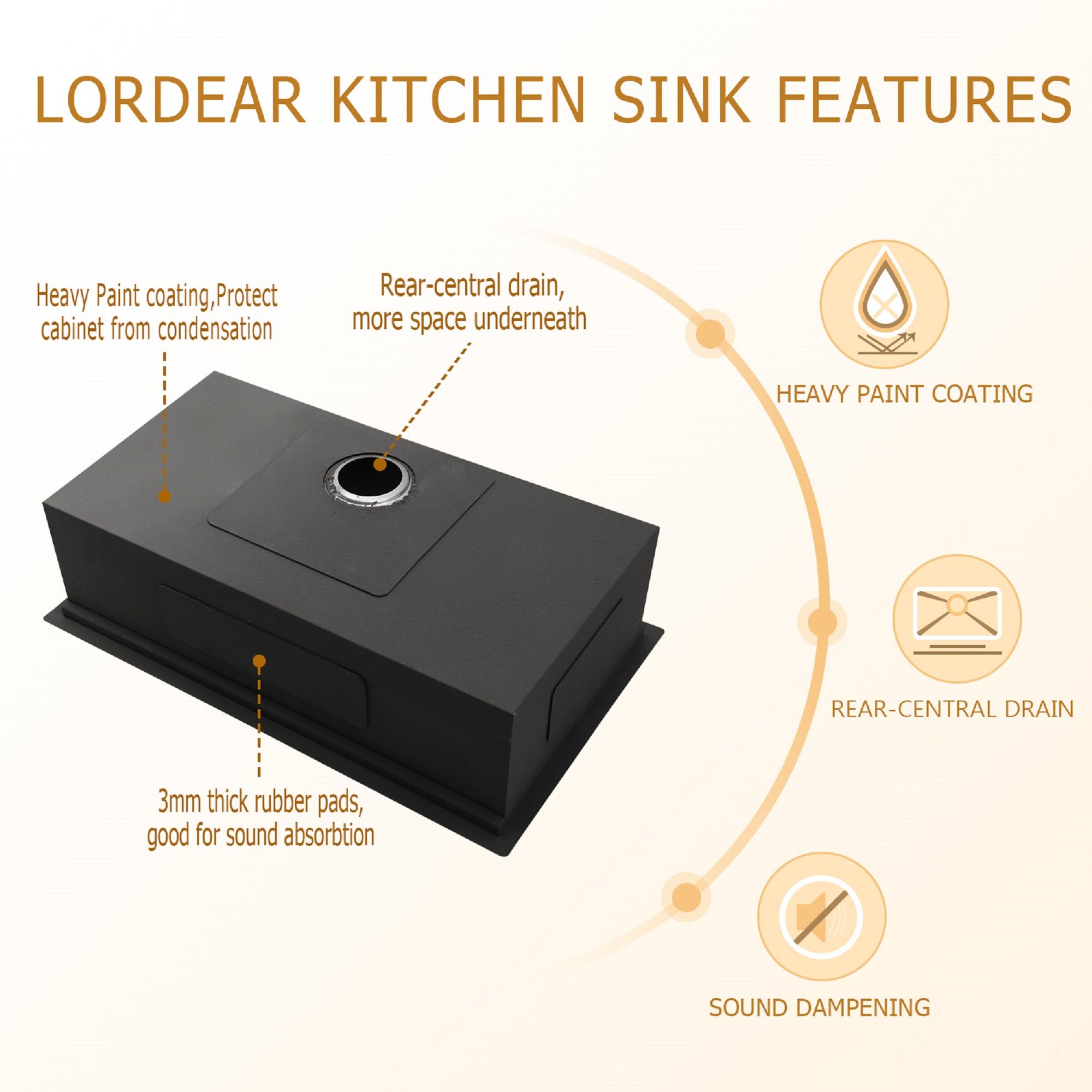 Tatayosi Undermount Stainless Steel Kitchen Sink Ledge Workstation Deep ...