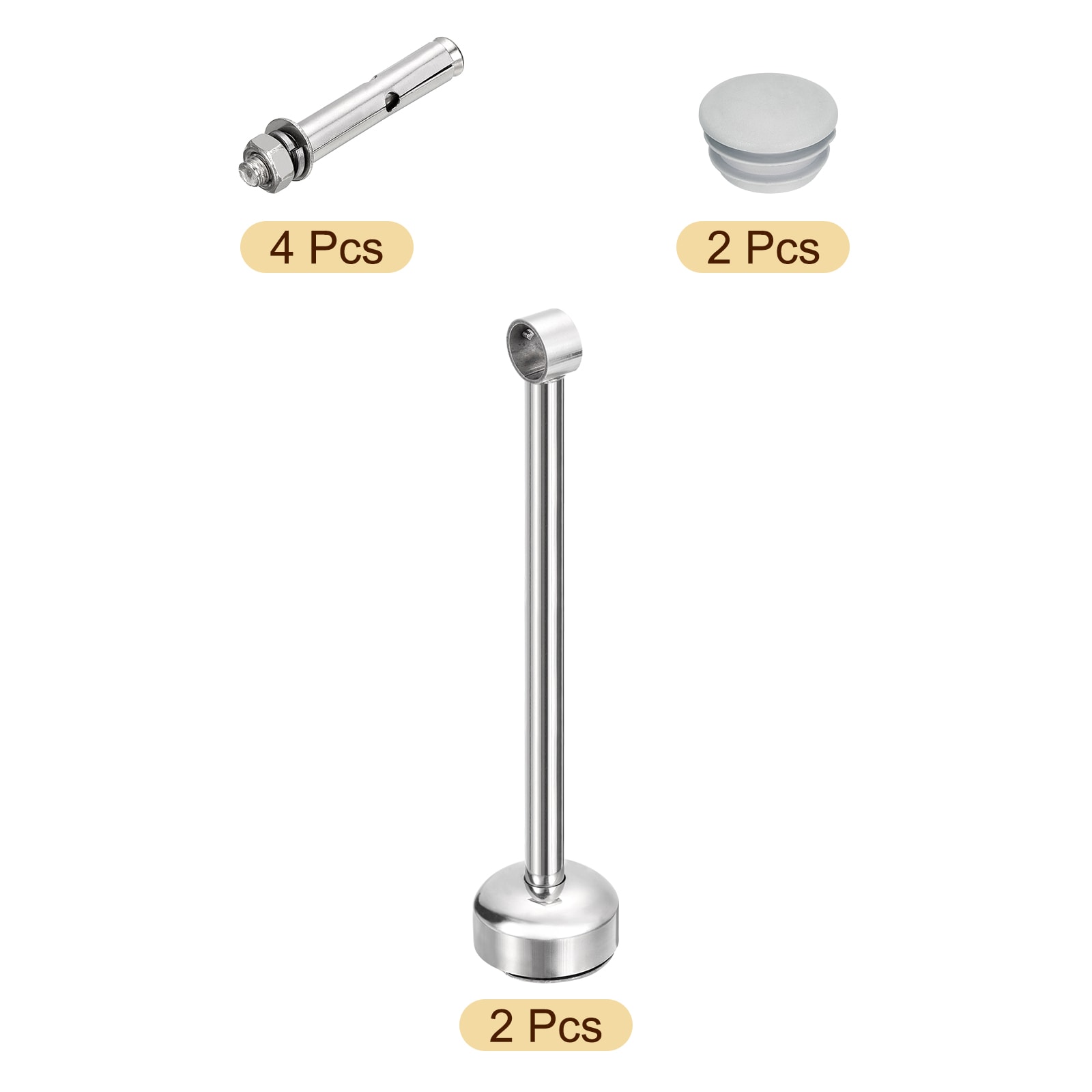 Unique Bargains 2 Sets Ceiling Mount Curtain Rod Bracket Fit 25mm/0 ...