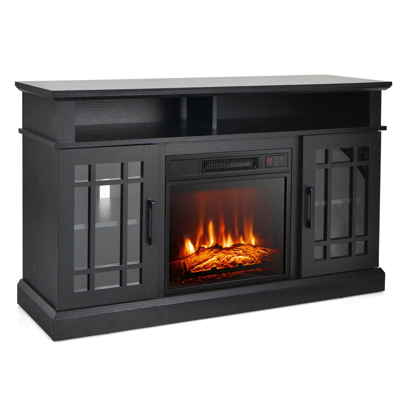 Slickblue Wooden TV Stand Accommodates TVs up to 55in with Electric ...