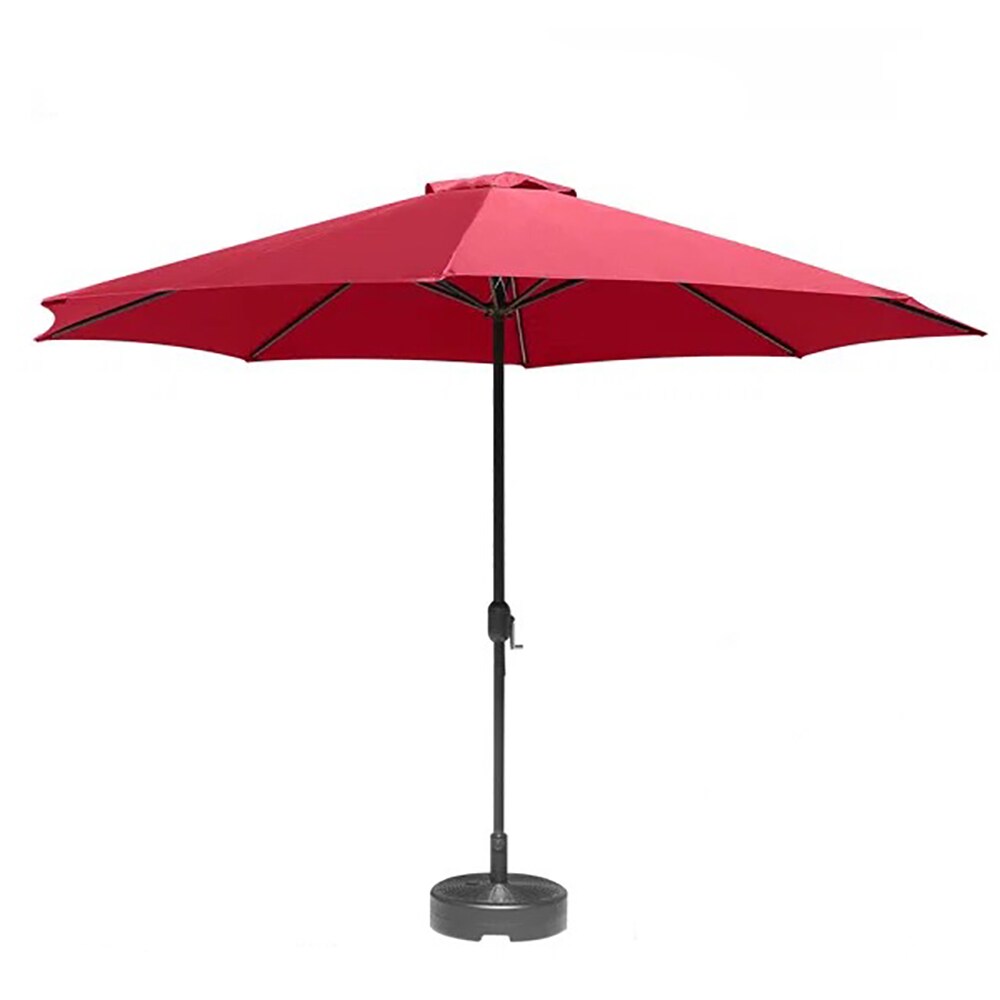 GARSING 11-ft Steel Red No-tilt Market Patio Umbrella in the Patio ...