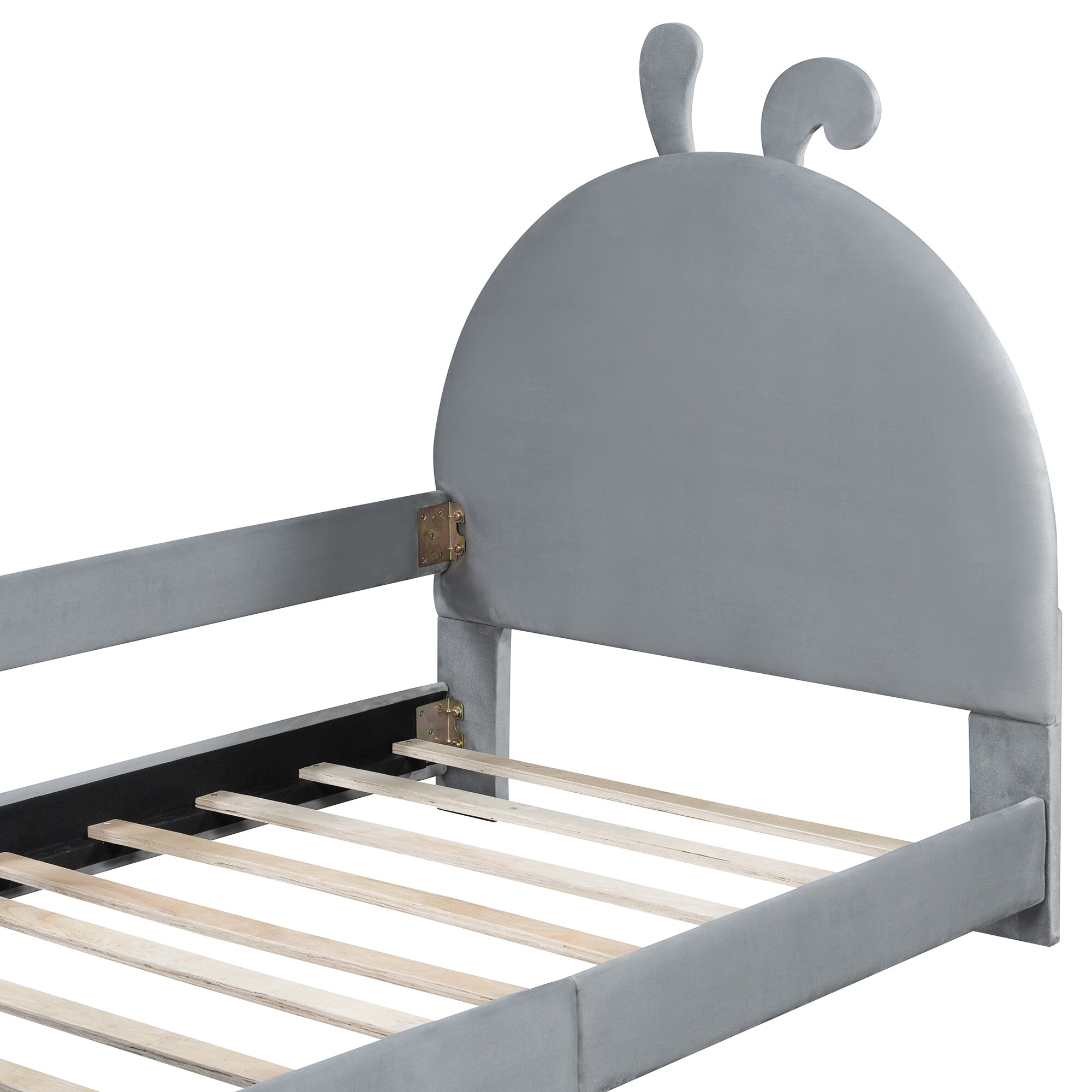 Blisstyle Twin Size Upholstered Daybed with Rabbit Ear Shaped Headboard ...