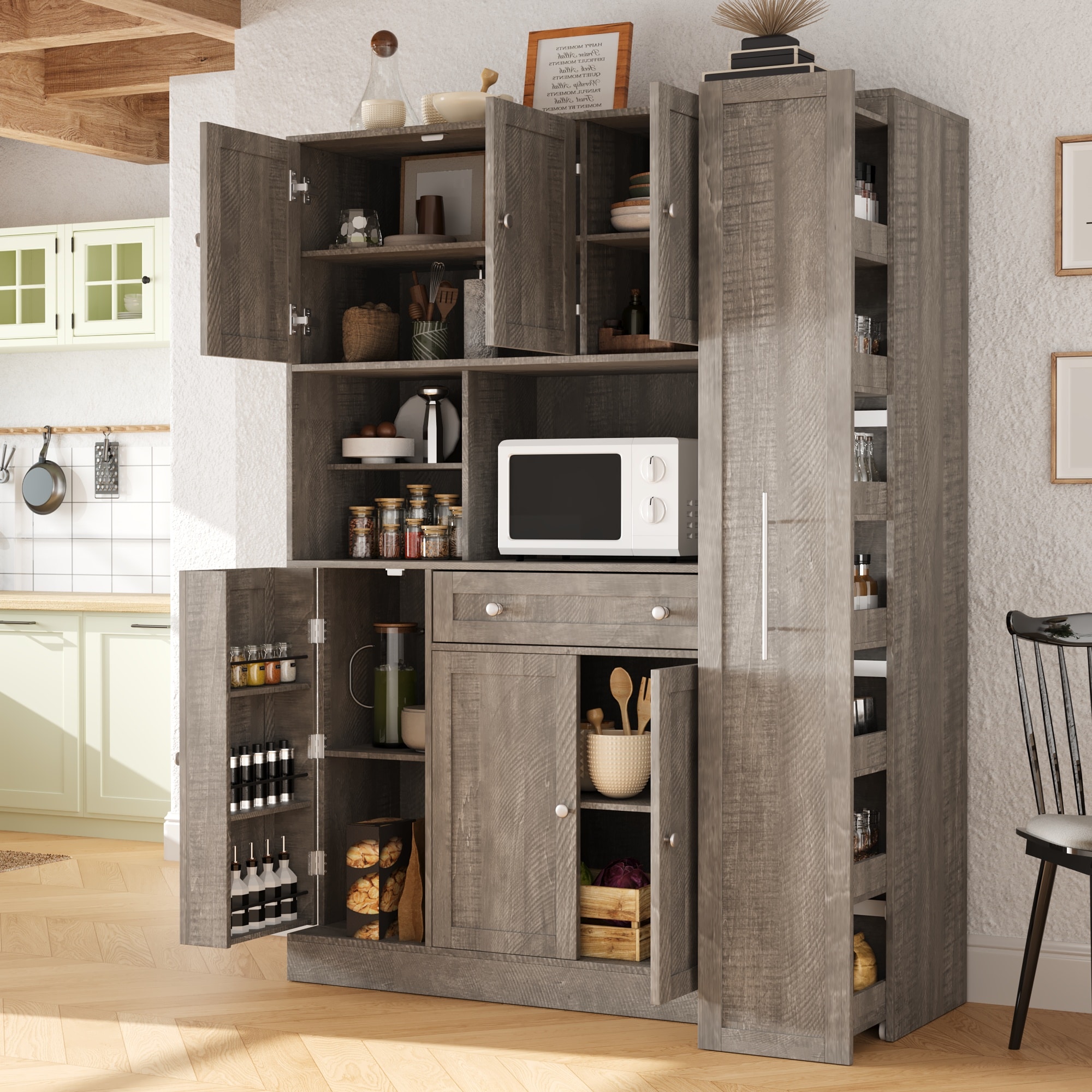 ModernLuxe Assembly Required Traditional 52.8X17.7X70Inch Freestanding ...