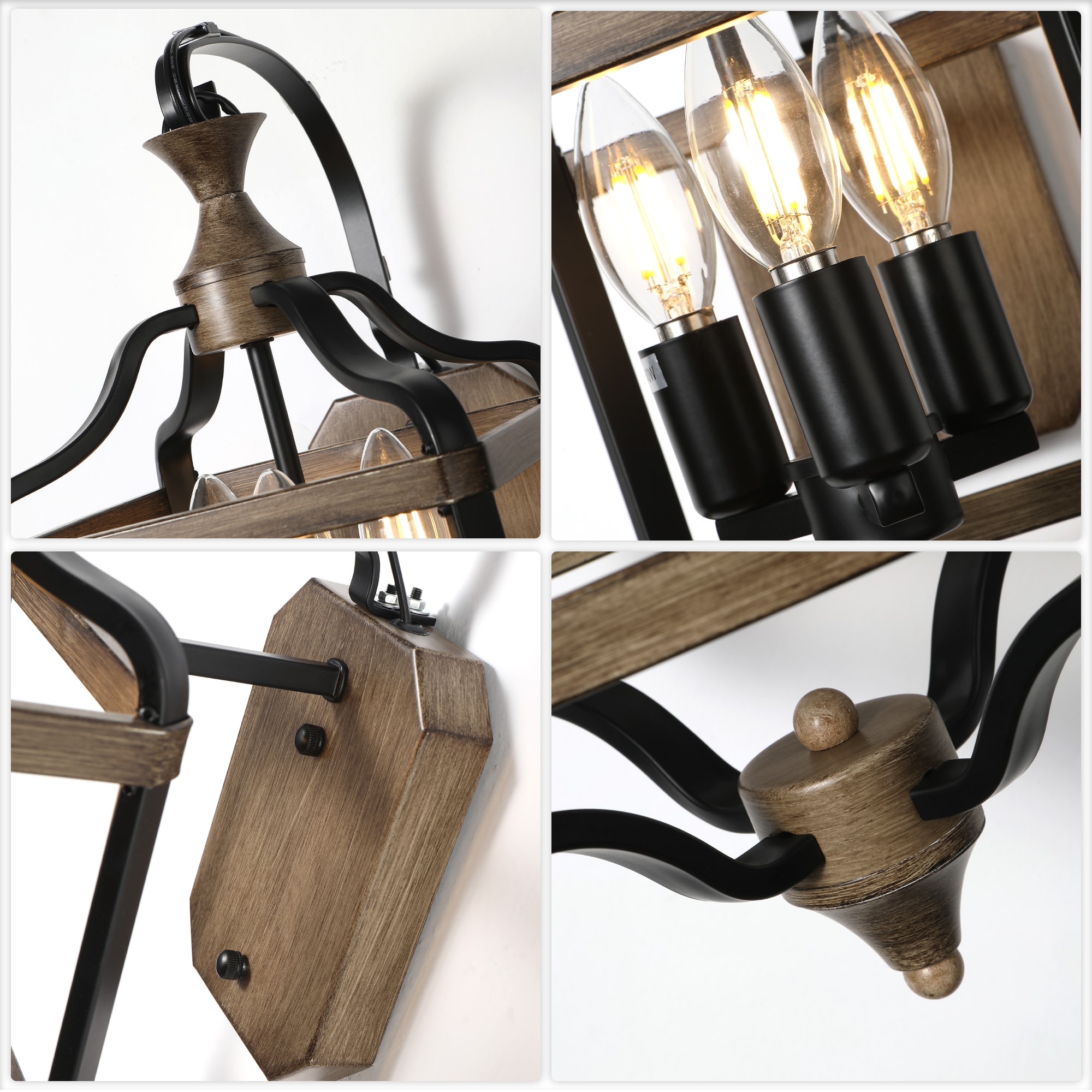 Oaks Decor Summit 12.01 W 3 -Light Matte Black Industrial Wall Sconce ...