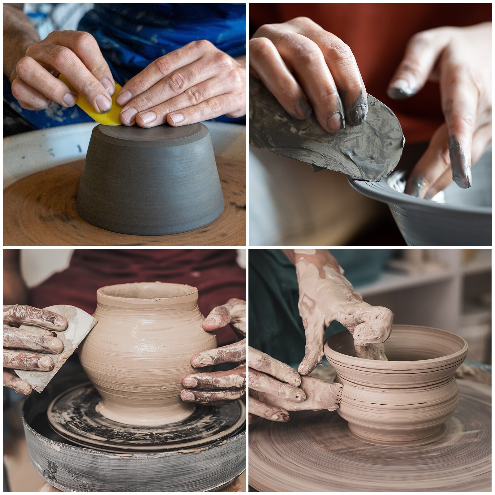 Harfington 3pcs Pottery Ribs 12cm x 5.3cm Wooden Clay Ceramic Sculpting ...